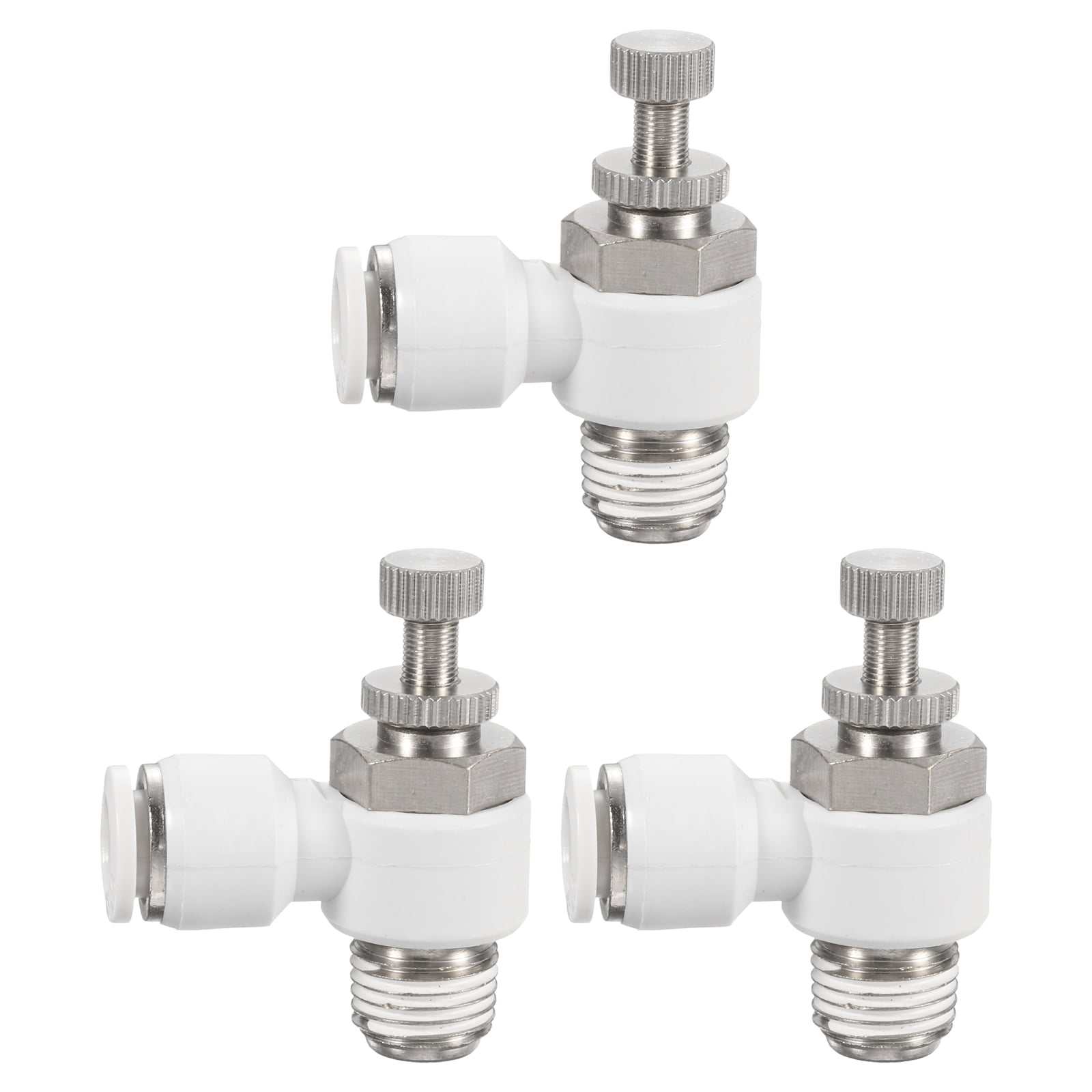 Uxcell 3pcs SL5/16-NPT1/4 Air Flow Control Valve Push to Connect Fitting 1/4 Inch OD 1/8 Inch ...