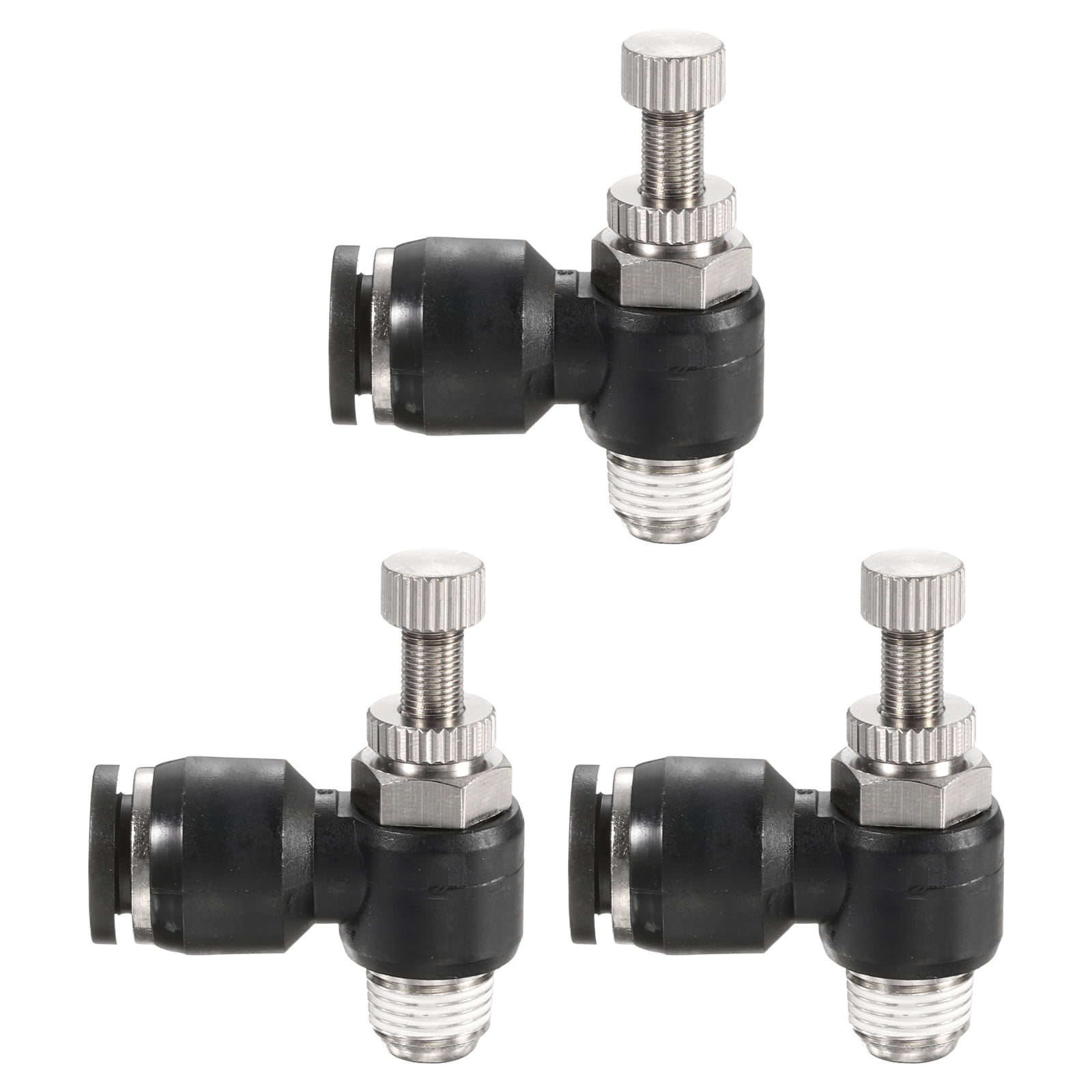 Uxcell 3pcs SL5/16-NPT1/8 Air Flow Control Valve Push to Connect Fitting 1/4 Inch OD 1/8 Inch ...