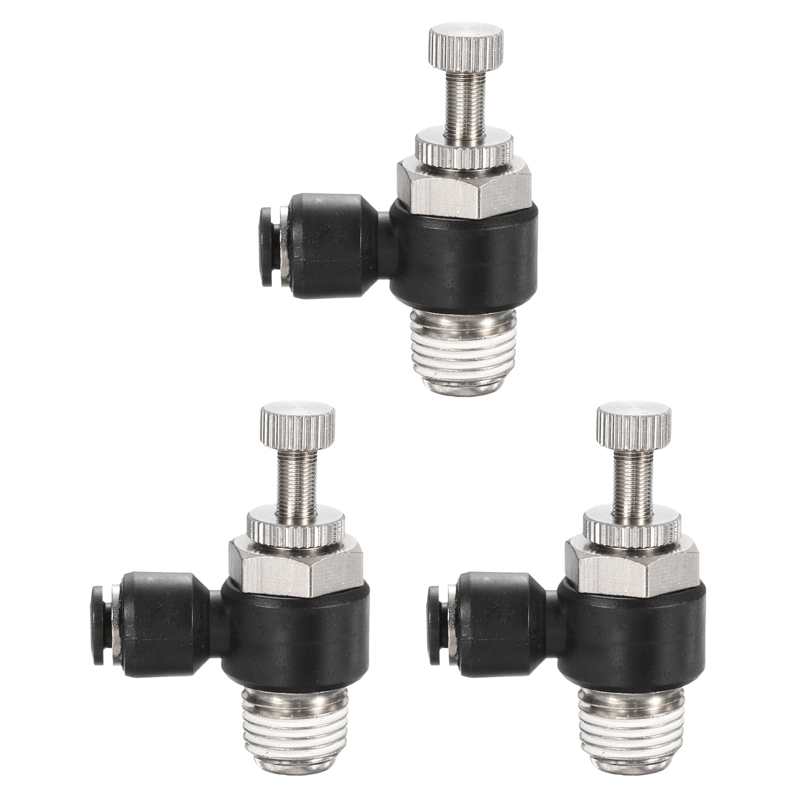Uxcell 3pcs SL5/32-NPT1/4 Air Flow Control Valve Push to Connect Fitting 1/4 Inch OD 1/8 Inch ...