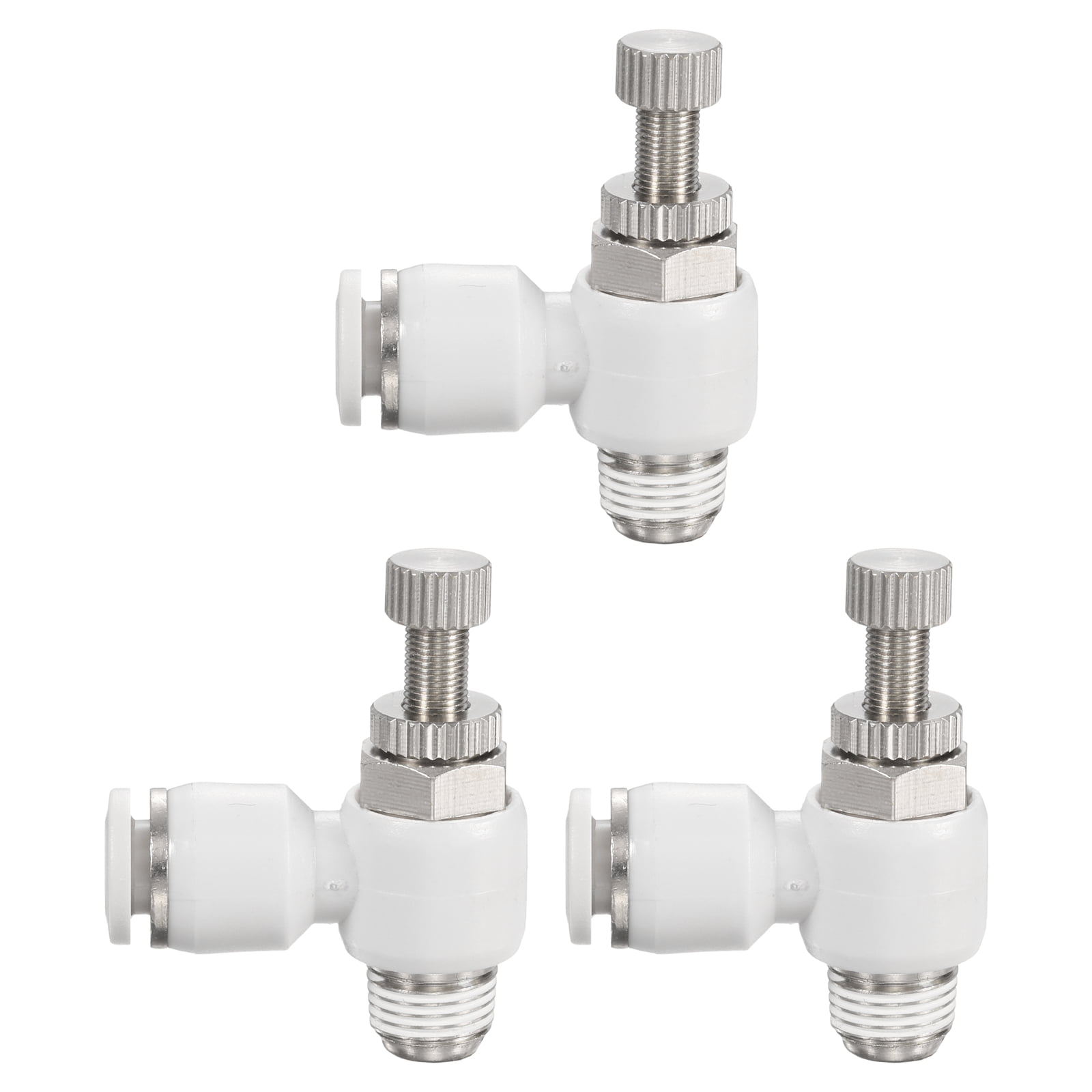 Uxcell 3pcs SL6-NPT1/8 Air Flow Control Valve Push to Connect Fitting 1/4 Inch OD 1/8 Inch NPT ...