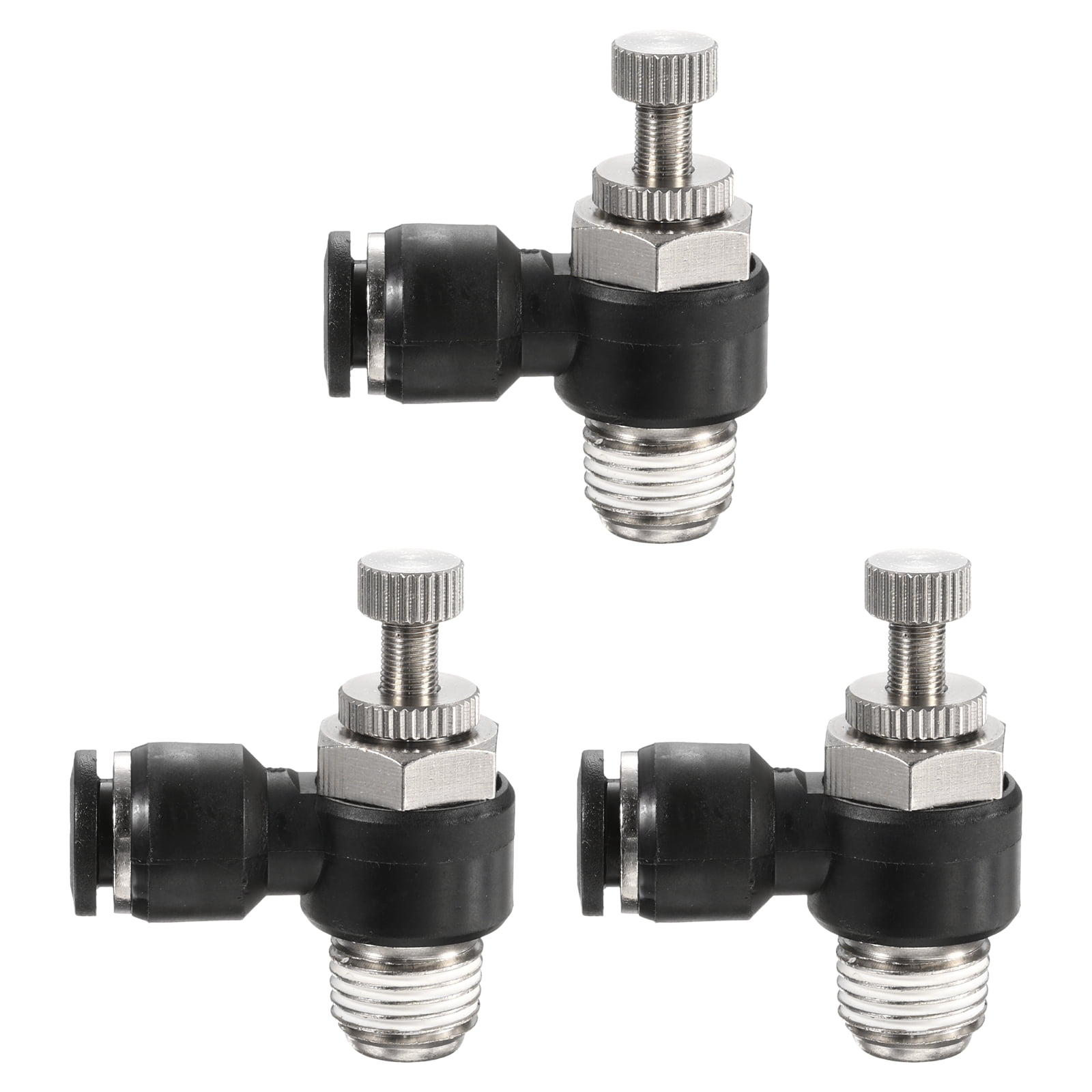 Uxcell 3pcs SL8-NPT1/4 Air Flow Control Valve Push to Connect Fitting 1/4 Inch OD 1/8 Inch NPT ...