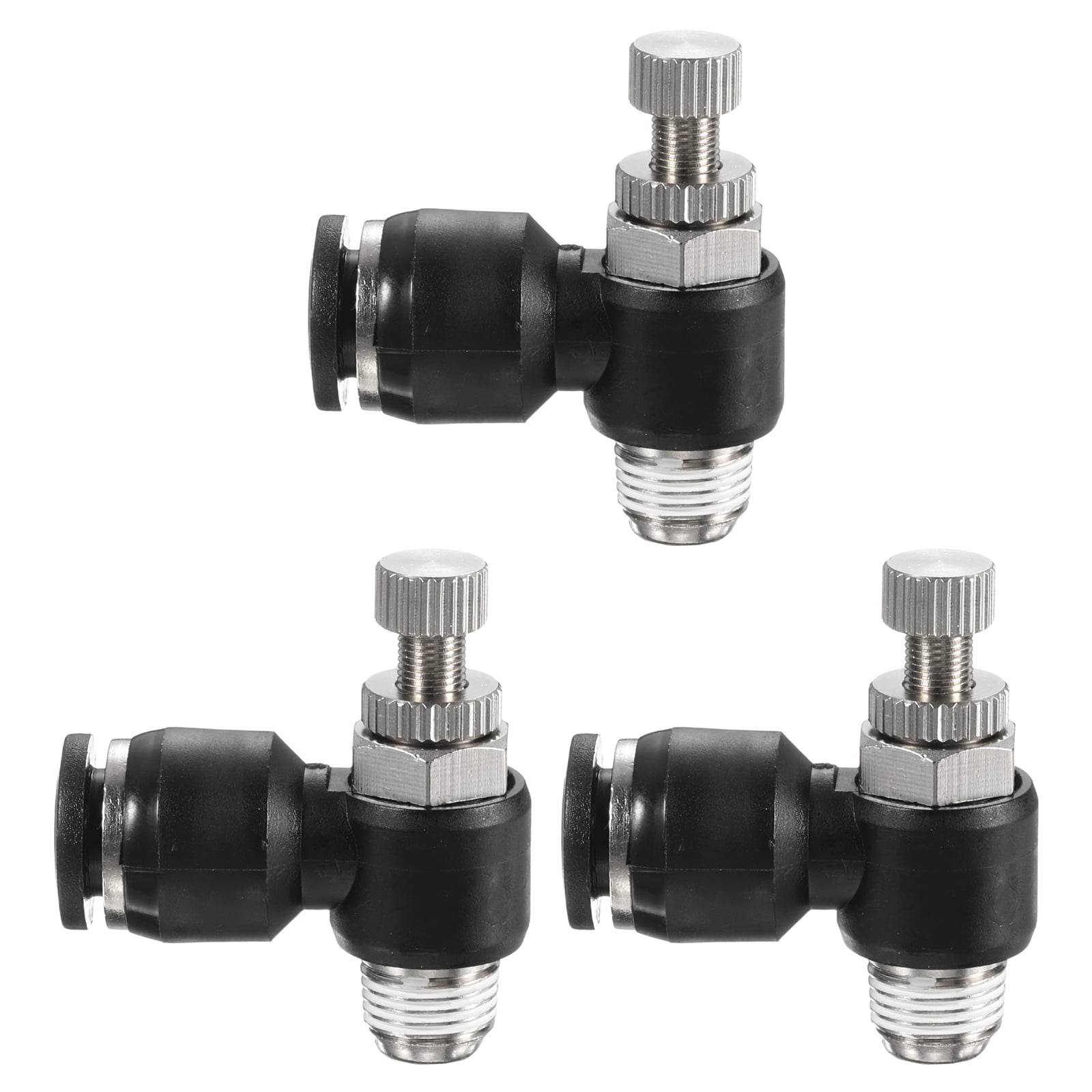 Uxcell 3pcs SL8-NPT1/8 Air Flow Control Valve Push to Connect Fitting 1/4 Inch OD 1/8 Inch NPT ...