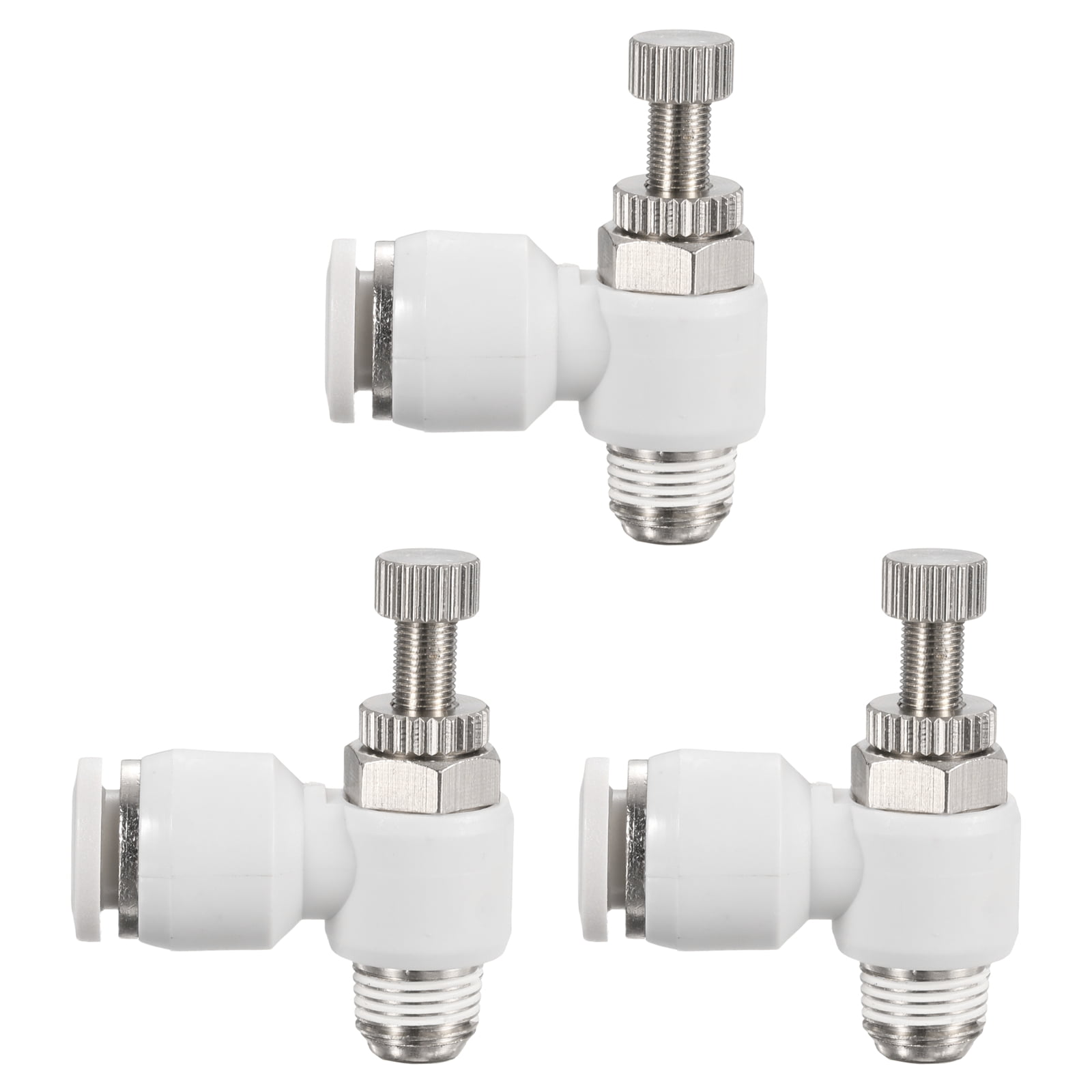Uxcell 3pcs SL8-NPT1/8 Air Flow Control Valve Push to Connect Fitting 1/4 Inch OD 1/8 Inch NPT ...
