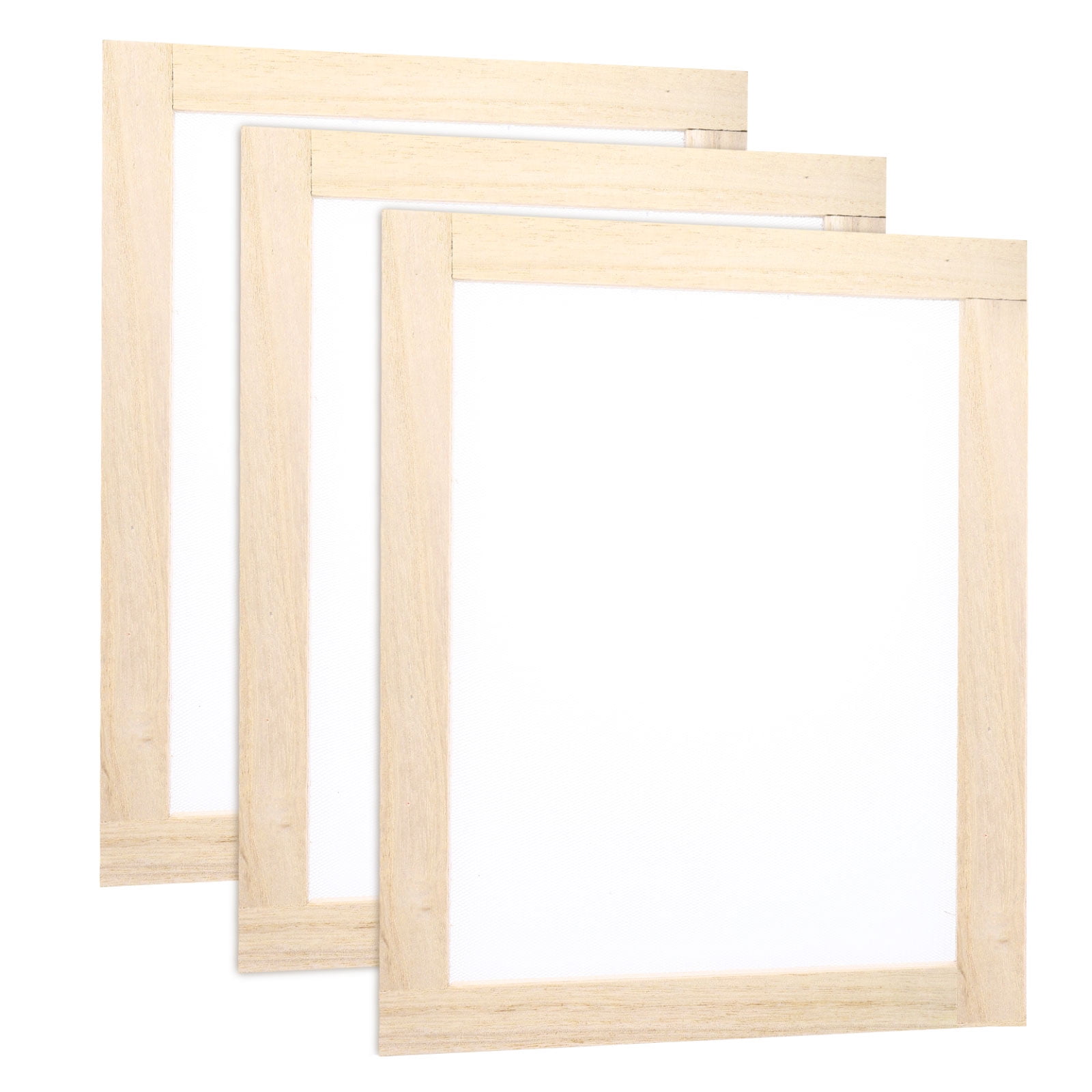 Uxcell 3pcs Silk Screen Printing Frame, 9.8x7.5 Inch Wood with 160 ...