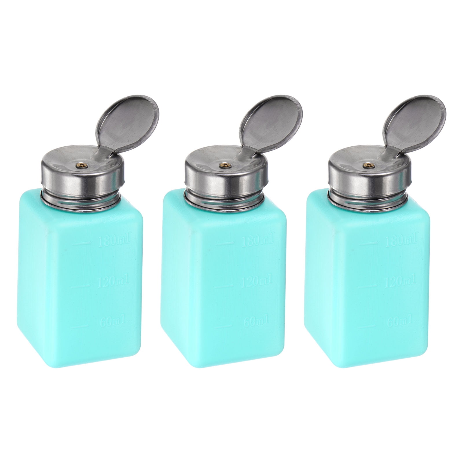 Uxcell 3pcs Solvent Alcohol Dispensers 180ml(6oz) Push Down Liquid ...