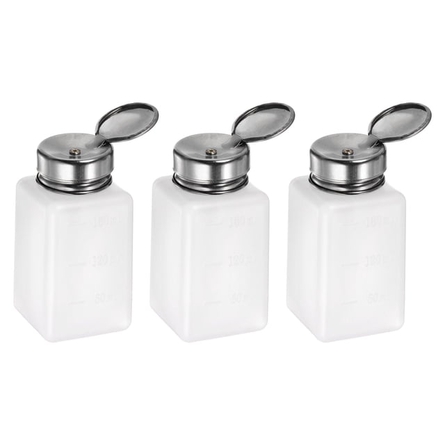 Uxcell 3pcs Solvent Alcohol Dispensers 180ml(6oz) Push Down Liquid ...