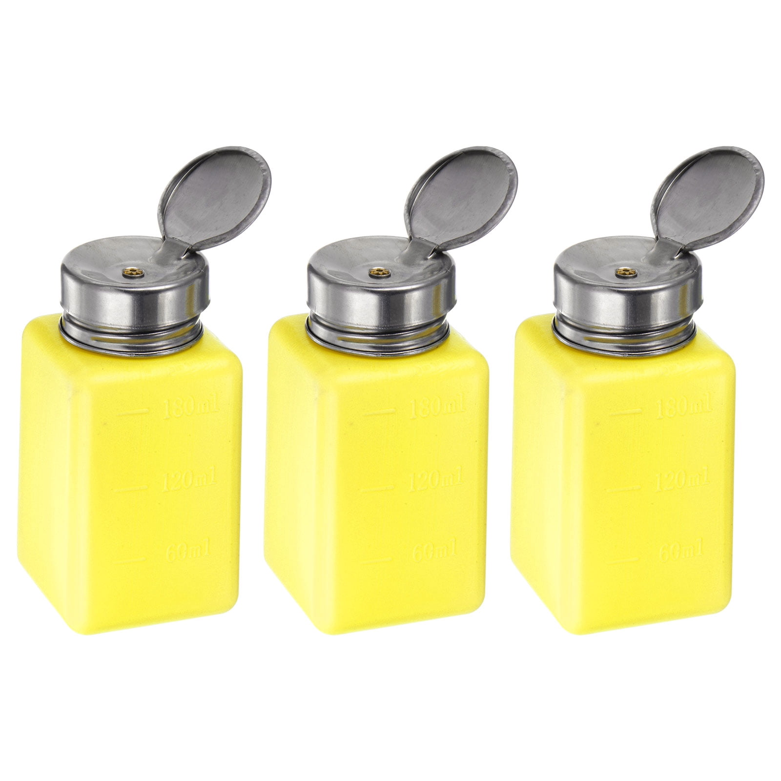 Uxcell 3pcs Solvent Alcohol Dispensers 180ml(6oz) Push Down Liquid ...