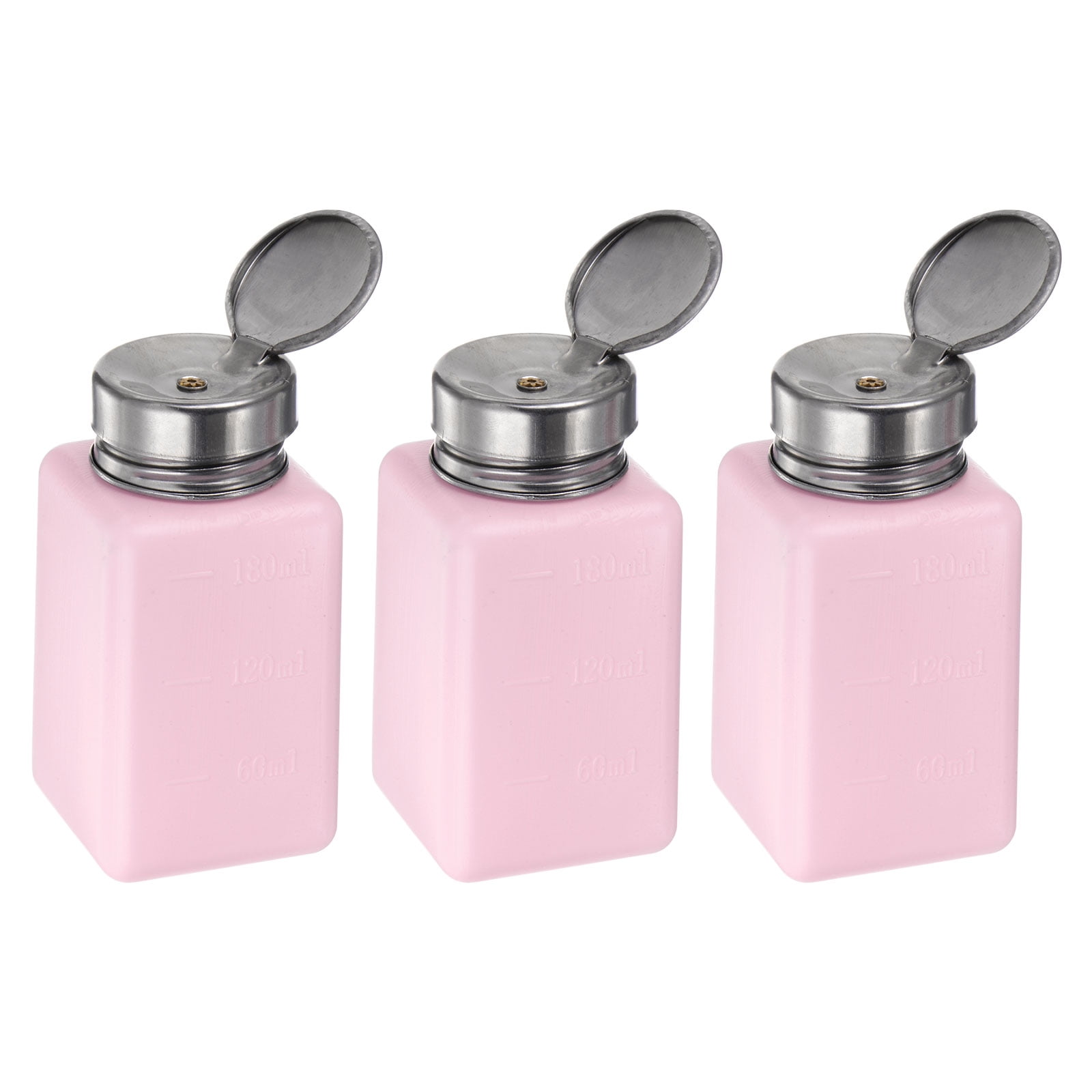 Uxcell 3pcs Solvent Alcohol Dispensers 180ml(6oz) Push Down Liquid ...