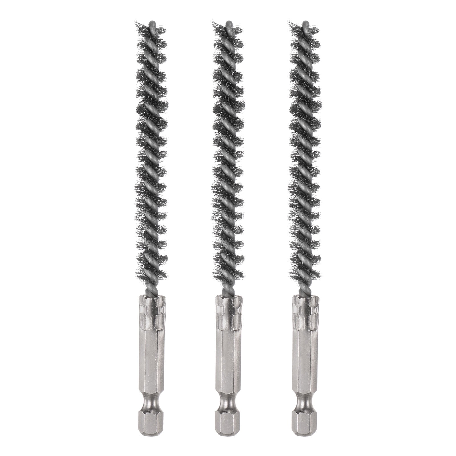 Uxcell 3pcs Stainless Steel Bore Brush 8mm Dia Cleaning Wire Brush with ...