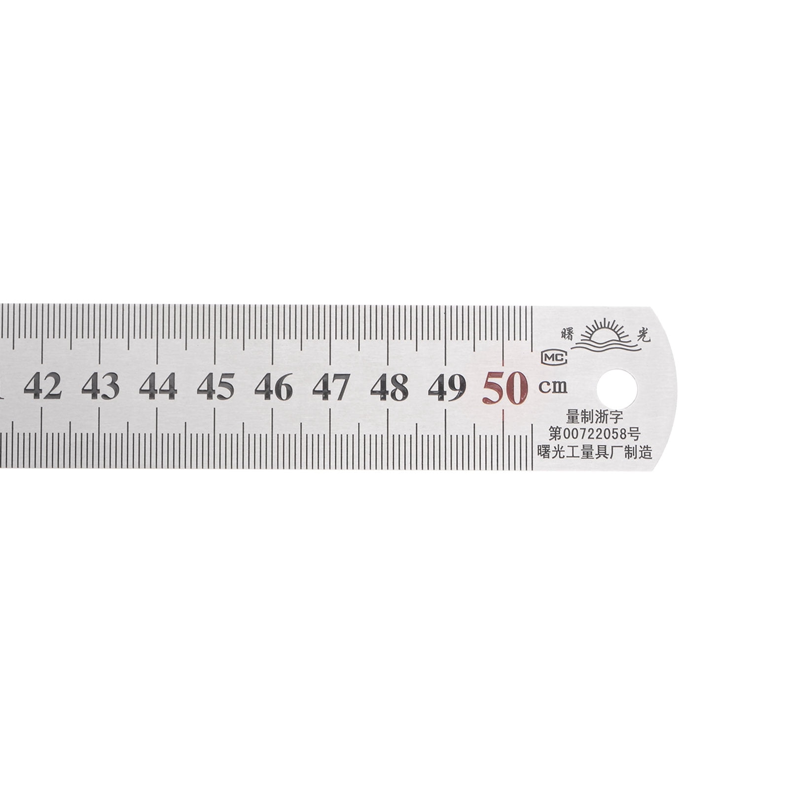 Uxcell 3pcs Stainless Steel Ruler 20"x1/28"x1-1/7" Straight Edge ...