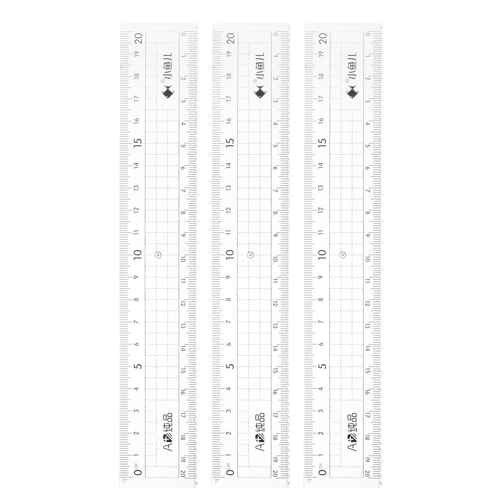 Uxcell 3pcs Straight Plastic Ruler 20cm Metric Clear Measuring Tool ...