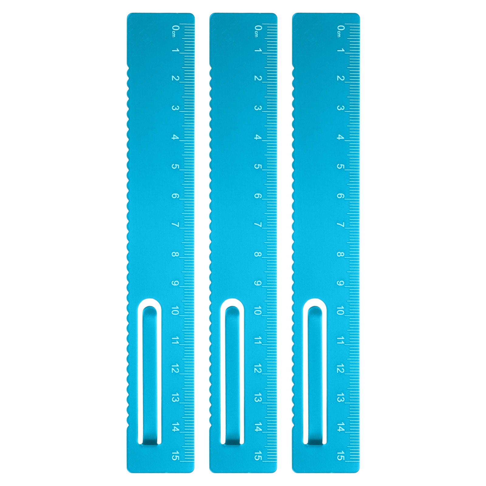 Uxcell 3pcs Straight Ruler 15cm Metric Metal Aluminum Alloy Measuring ...
