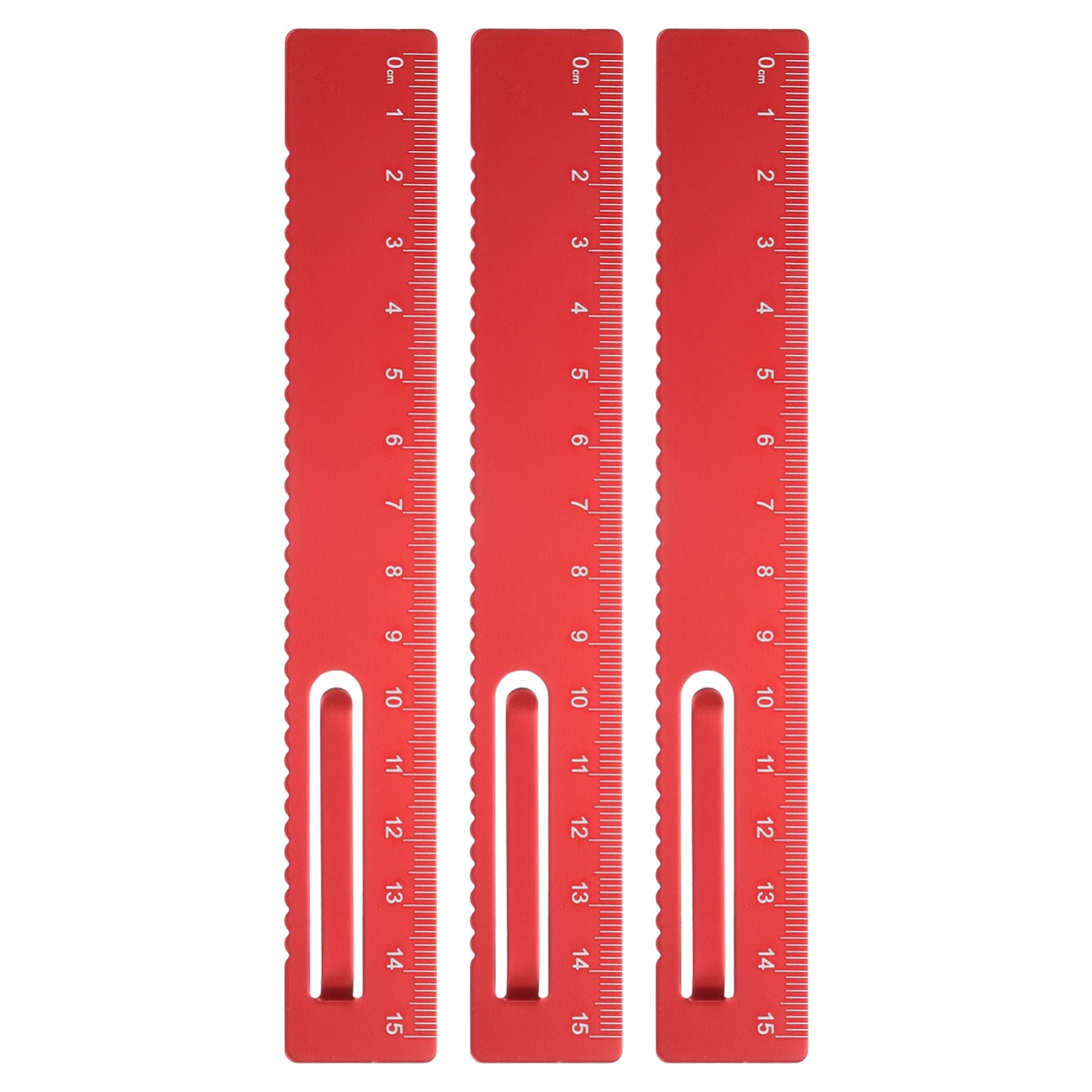 Uxcell 3pcs Straight Ruler 15cm Metric Metal Aluminum Alloy Measuring ...