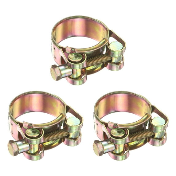 Uxcell 3pcs T-Bolt Hose Clamp 188-200mm (7.4-7.87") Galvanized Carbon ...