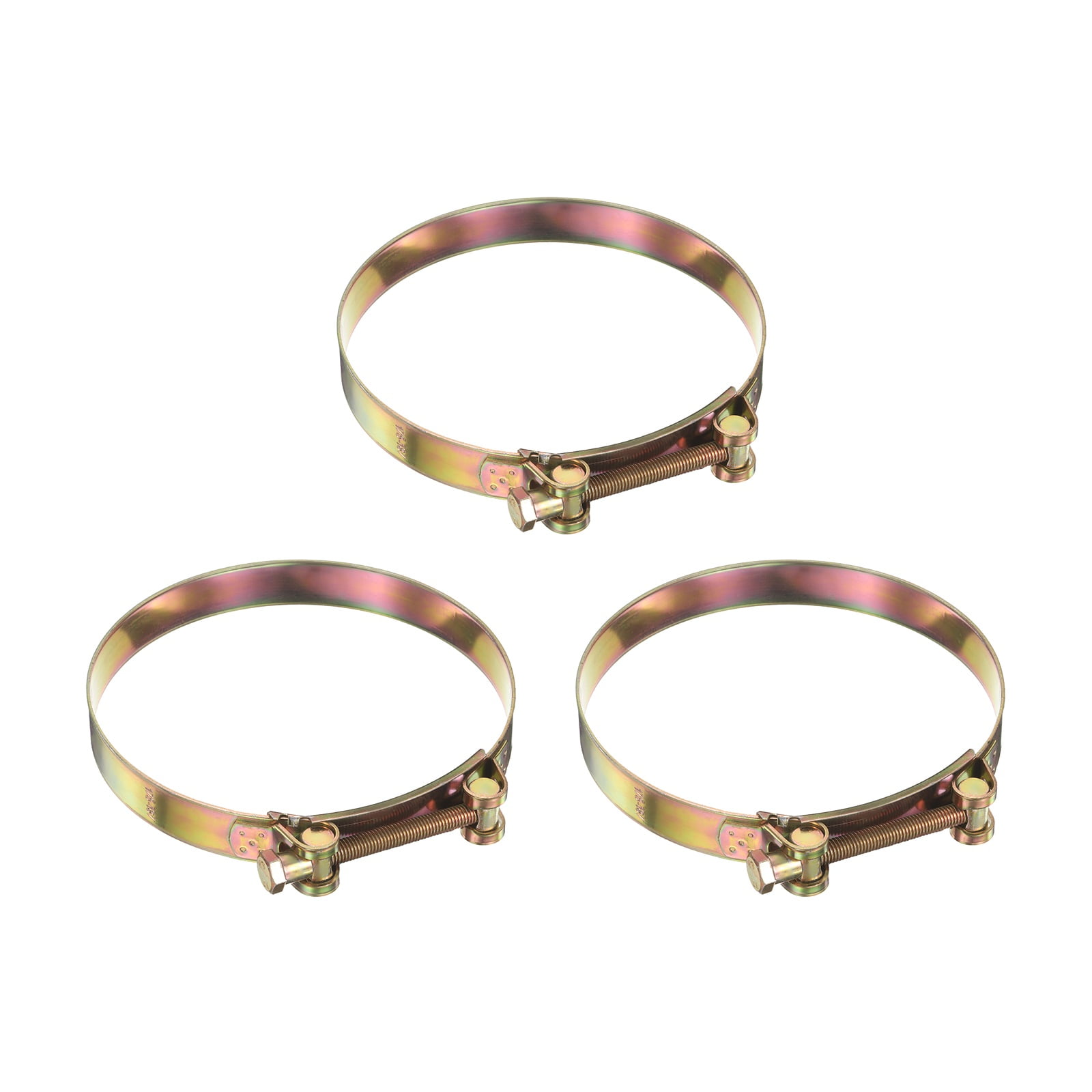 Uxcell 3pcs T-Bolt Hose Clamp 29-31mm (1.14-1.22") Galvanized Carbon ...