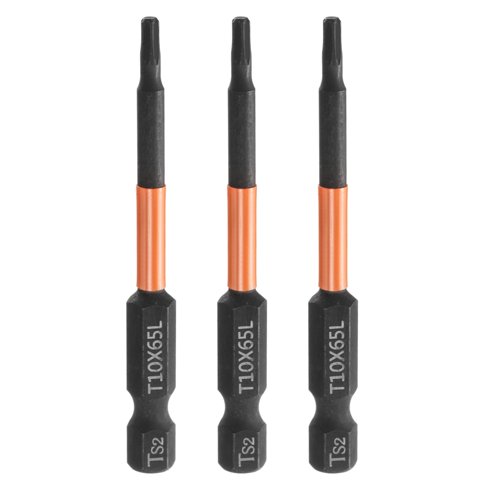 Uxcell 3pcs T10 Torx Head Screwdriver Bit 2.56" Long 1/4" Hex Shank ...