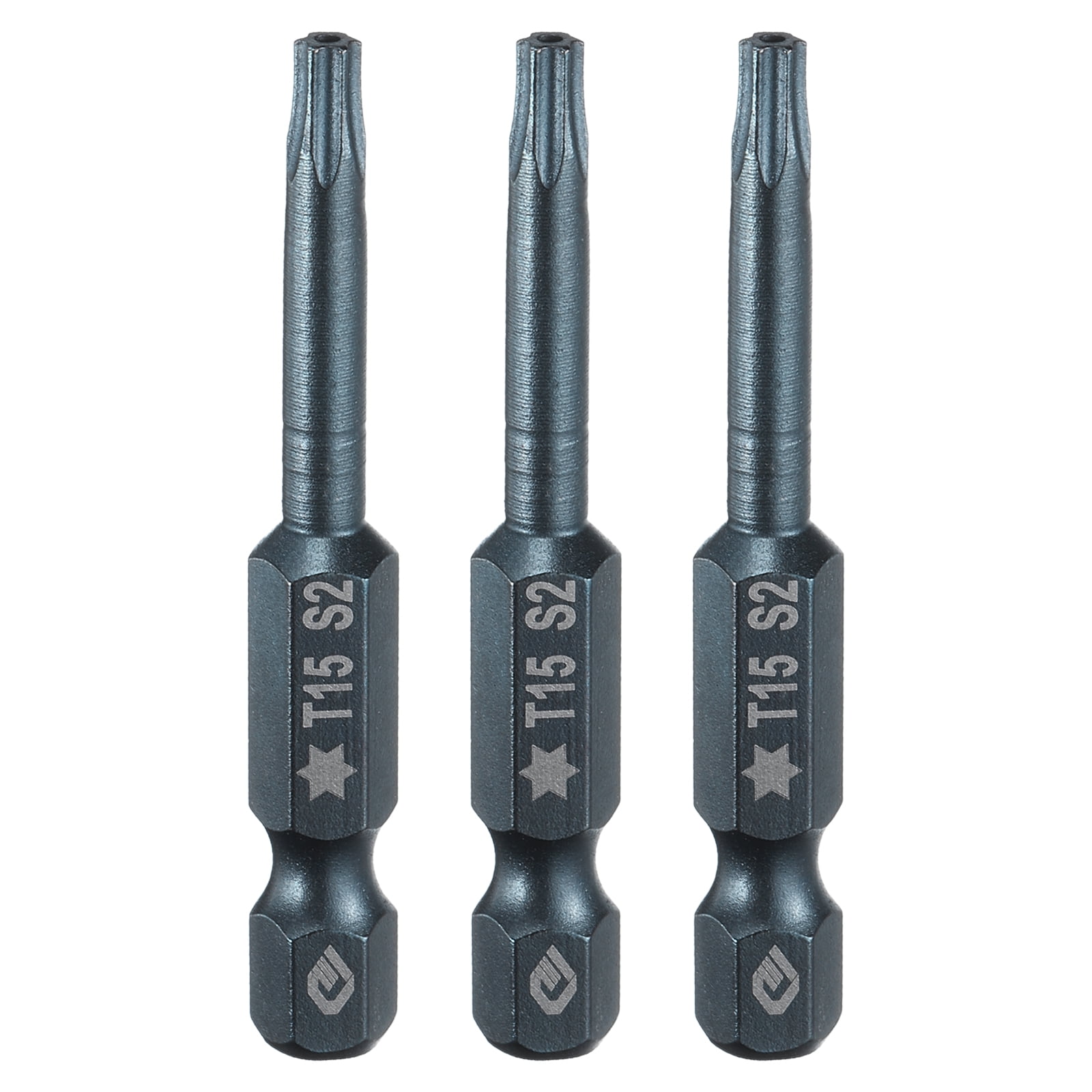 Uxcell 3pcs T15 Torx Screwdriver Bit 1/4" Hex Shank 2" Long S2 Steel ...