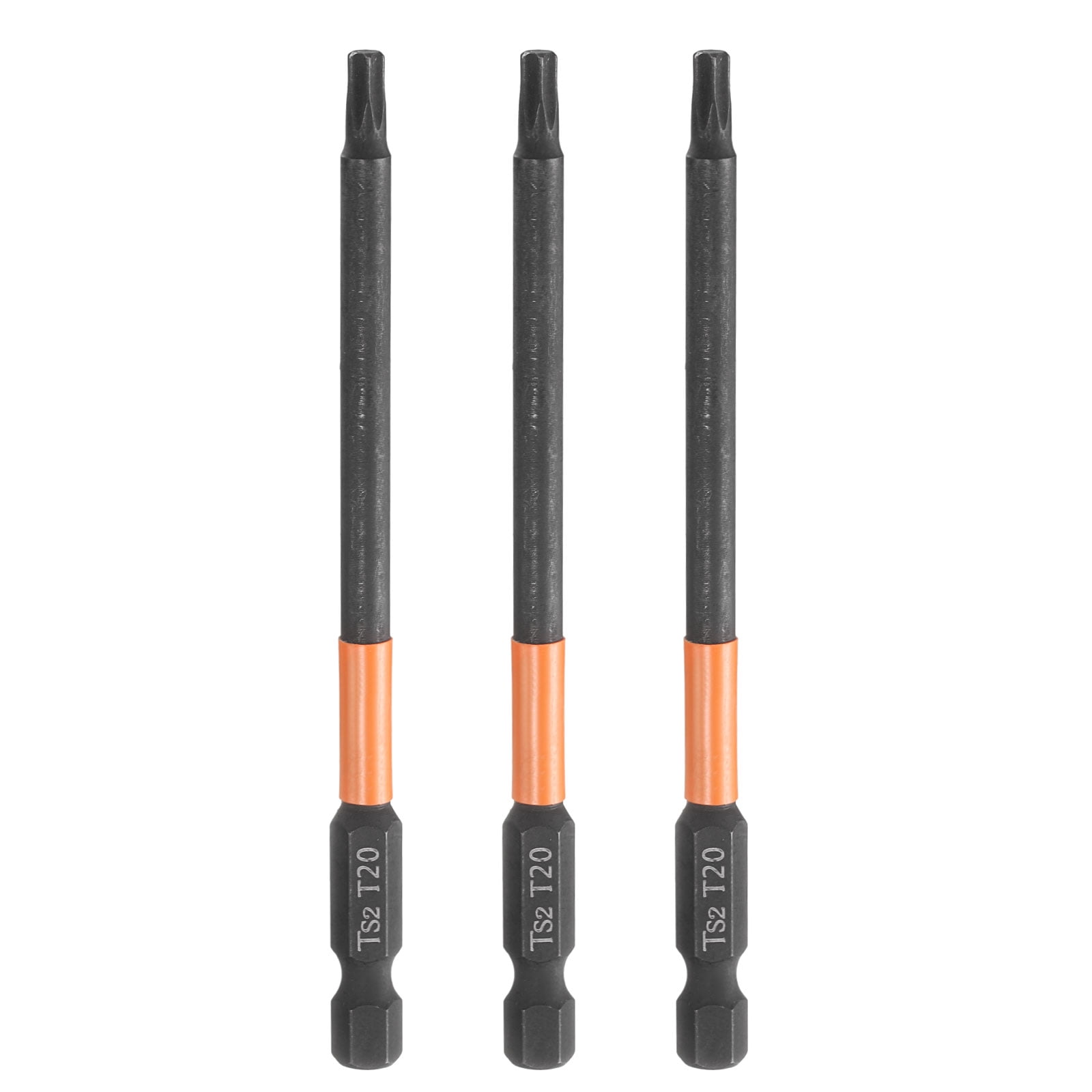 Uxcell 3pcs T20 Torx Head Screwdriver Bit 4" Long 1/4" Hex Shank ...