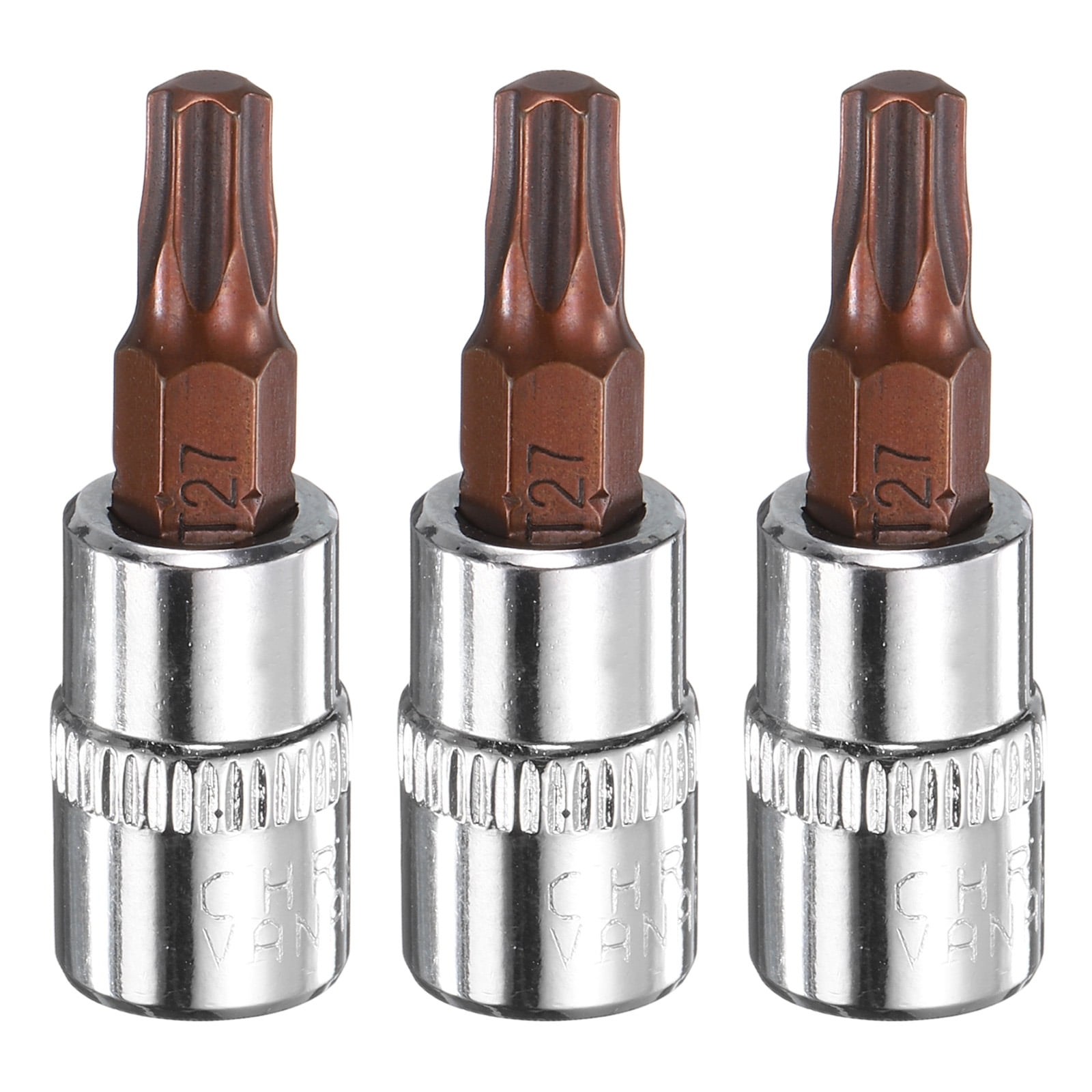 Uxcell 3pcs T27 Torx Bit Socket 1/4" Square Drive Star 6 Point ...