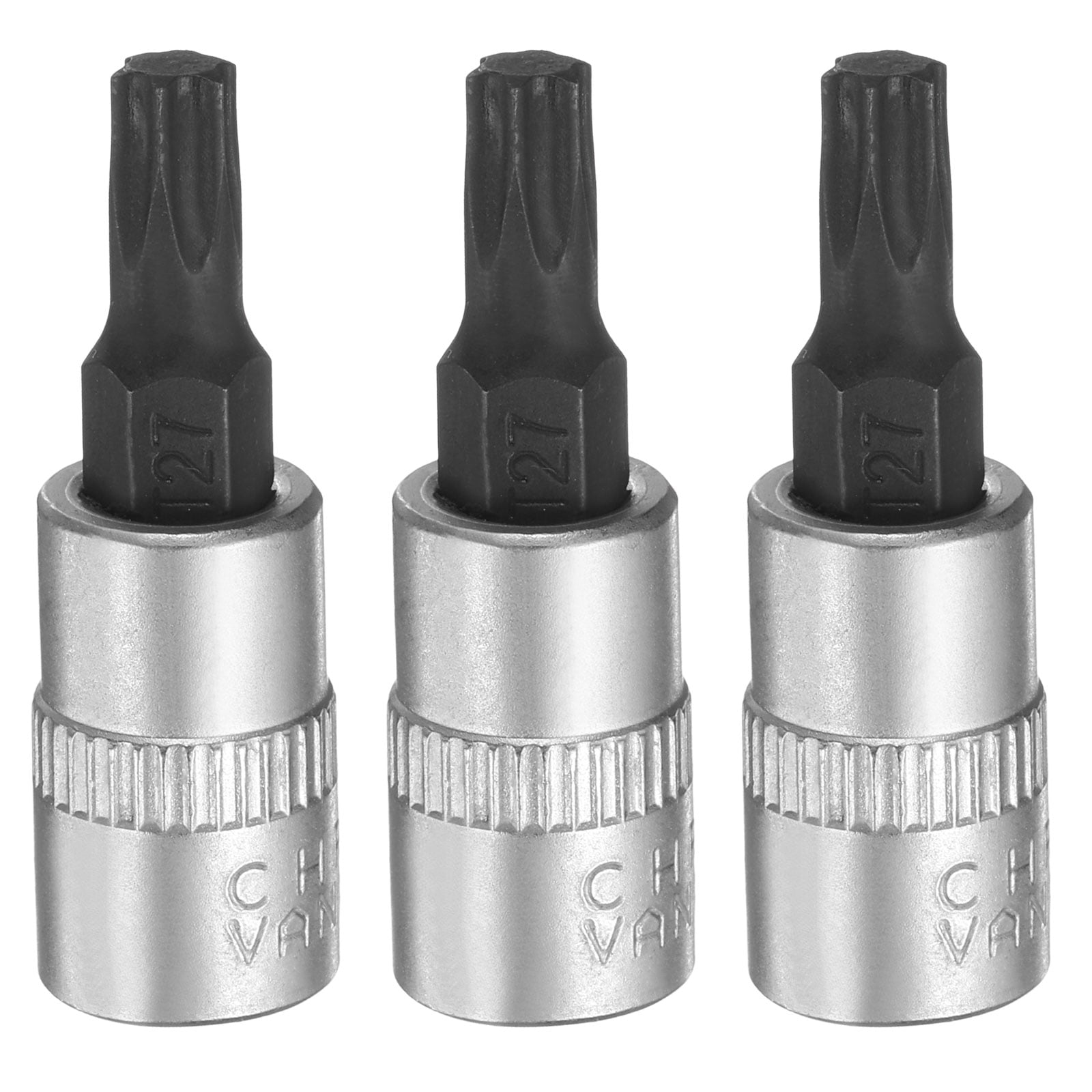 Uxcell 3pcs T27 Torx Bit Socket 1/4" Square Drive Star 6 Point ...