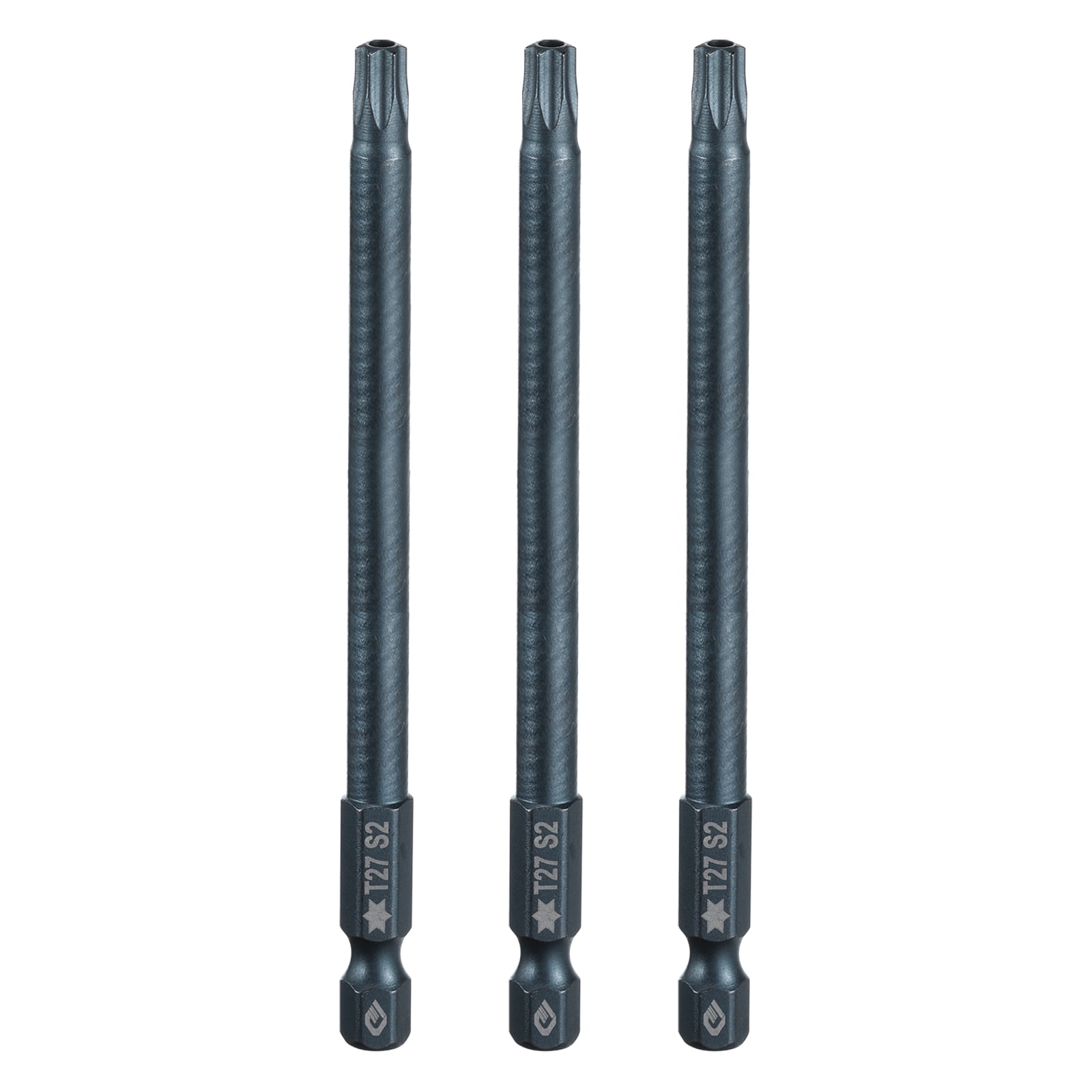Uxcell 3pcs T27 Torx Screwdriver Bit 1/4" Hex Shank 4" Long S2 Steel ...