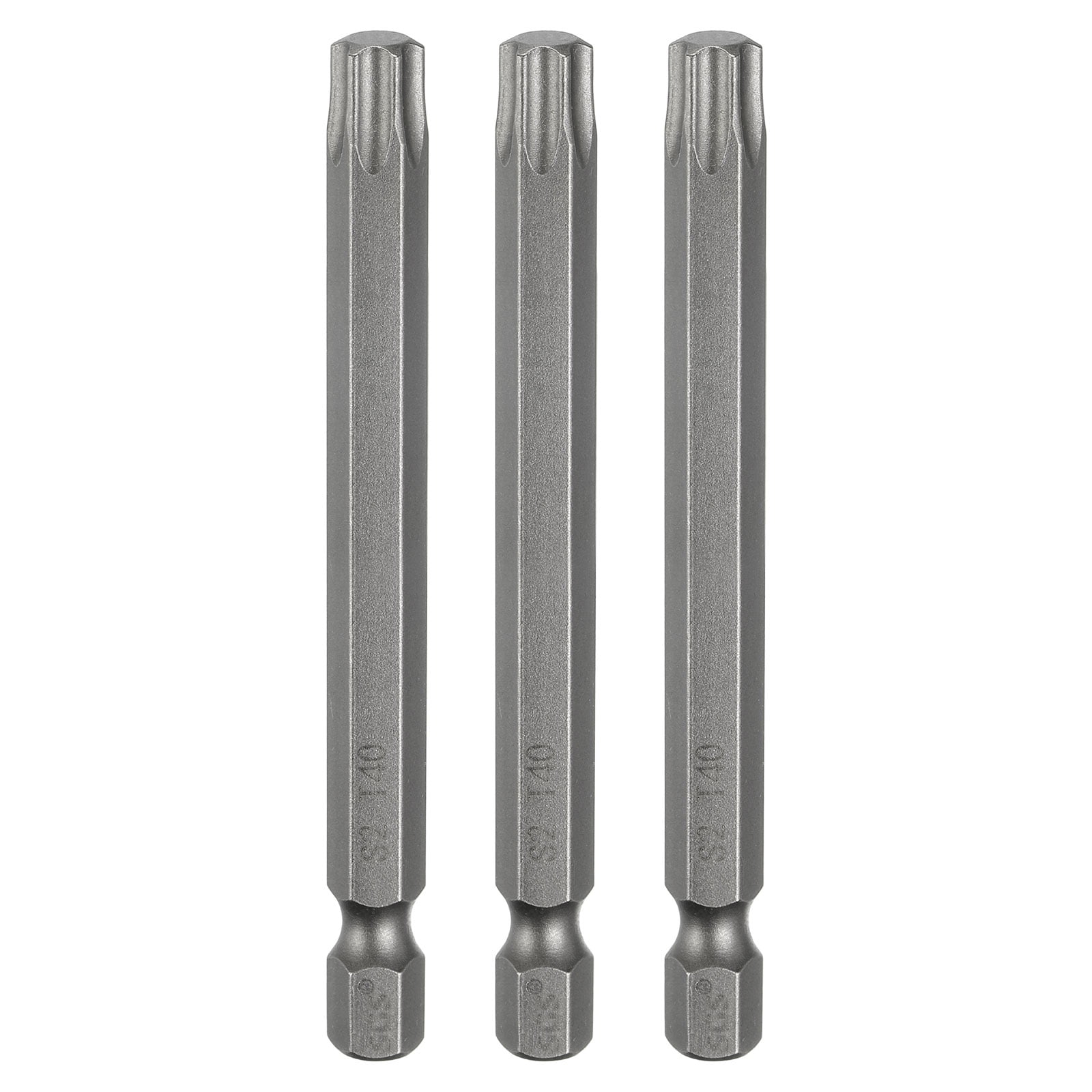 Uxcell 3pcs T40 Torx Head Screwdriver Bit 1/4" Hex Shank 3" (75mm) Long ...