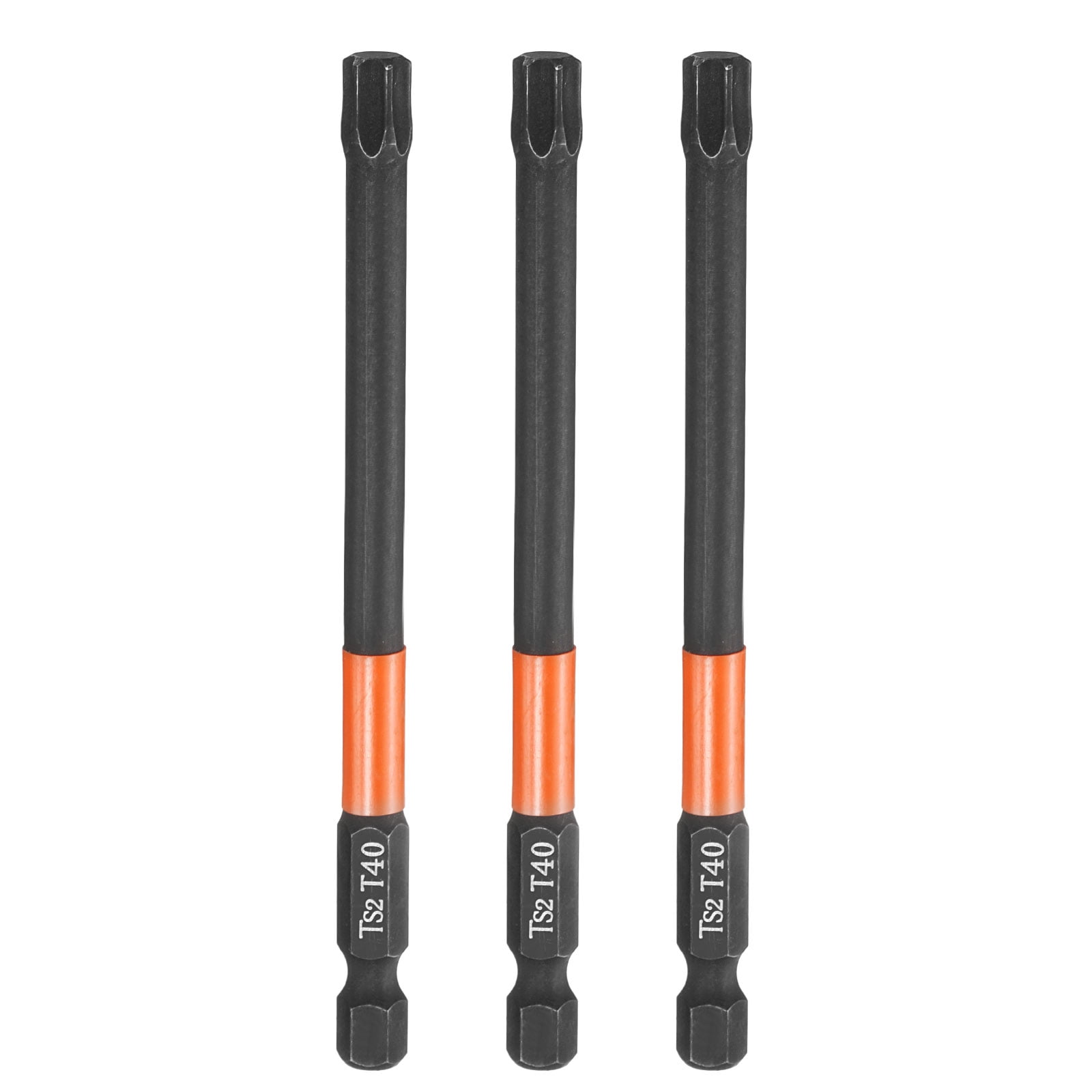 Uxcell 3pcs T40 Torx Head Screwdriver Bit 4" Long 1/4" Hex Shank ...