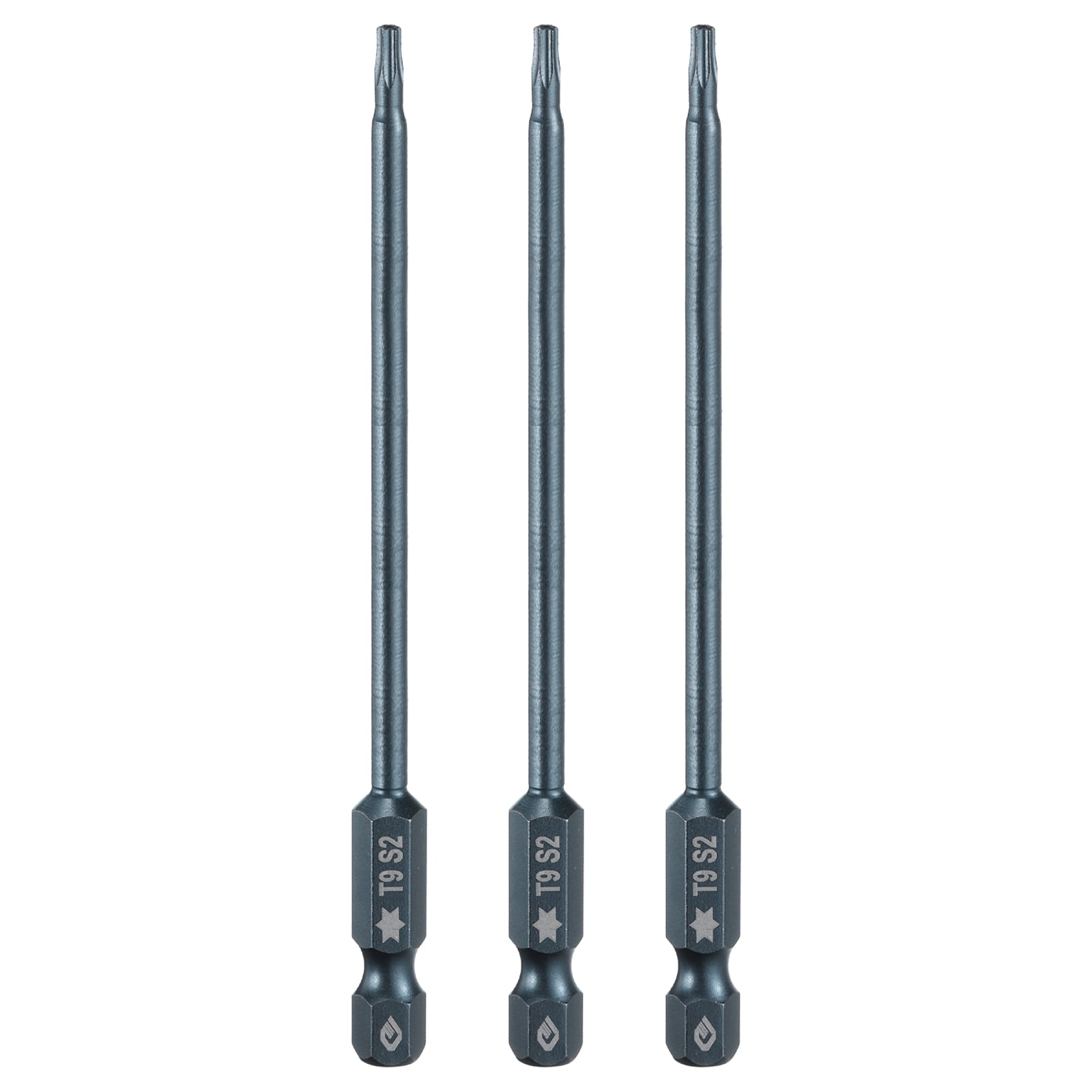 Uxcell 3pcs T9 Torx Screwdriver Bit 1/4" Hex Shank 4" Long S2 Steel ...