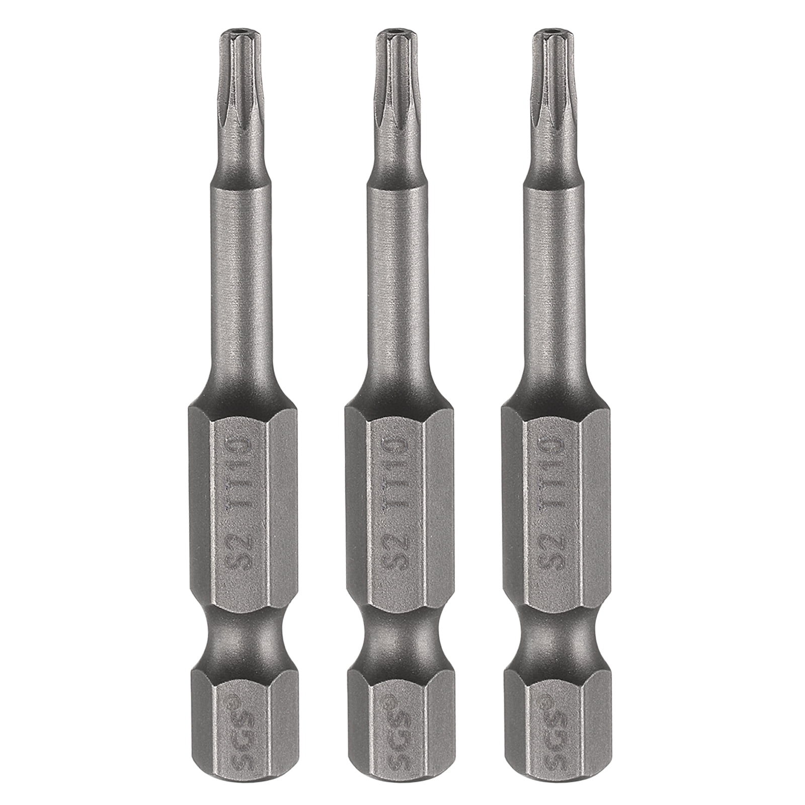 Uxcell 3pcs TT10 Security Torx Head Screwdriver Bit 2" (50mm) Long 1/4 ...