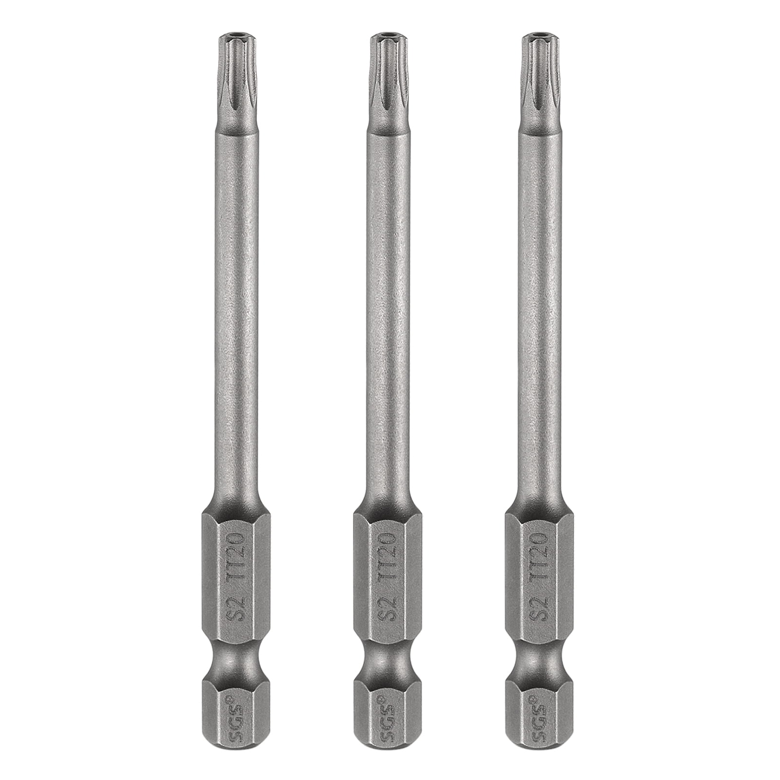 Uxcell 3pcs TT20 Security Torx Head Screwdriver Bit 3" (75mm) Long 1/4 ...
