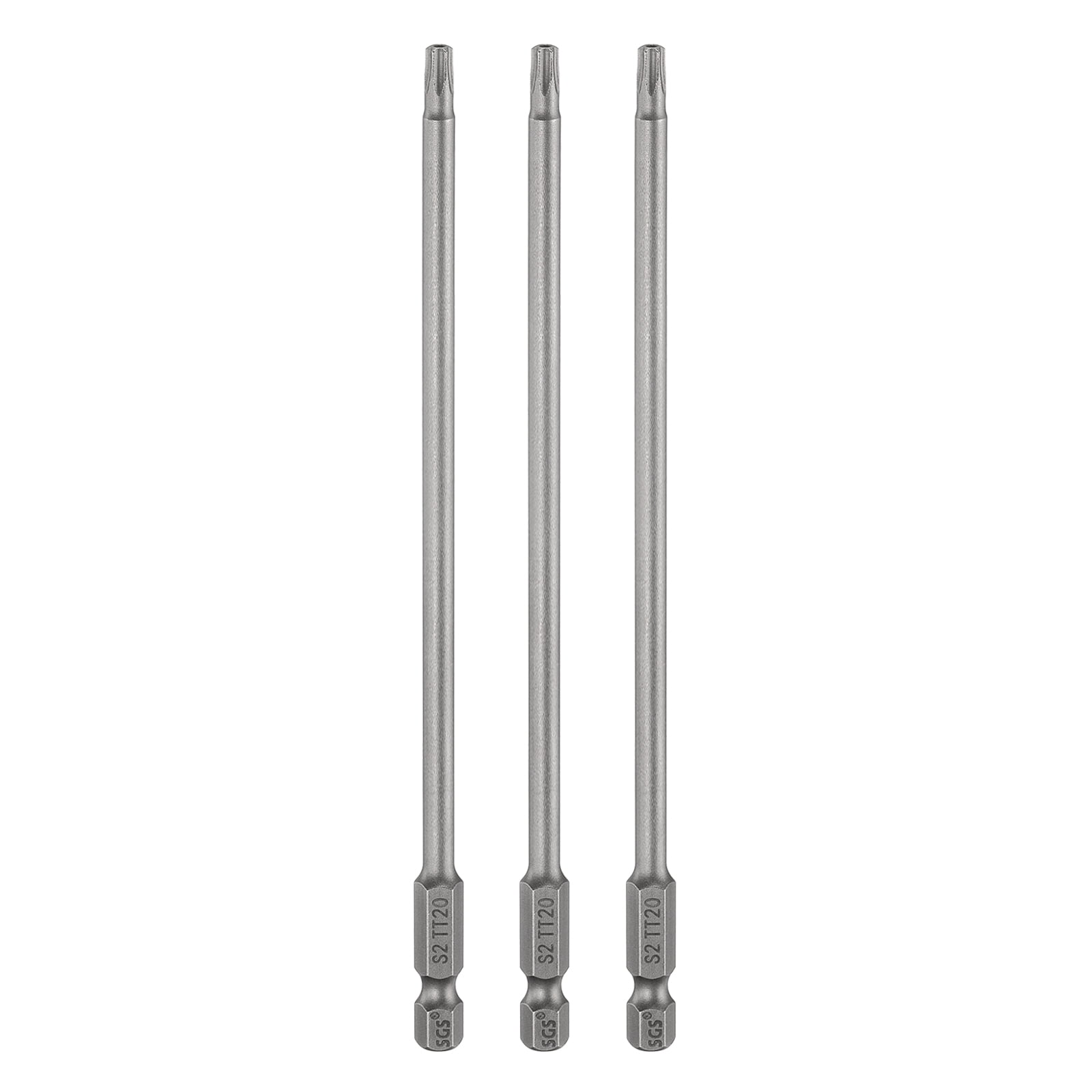 Uxcell 3pcs TT20 Security Torx Head Screwdriver Bit 6" (150mm) Long 1/4 ...