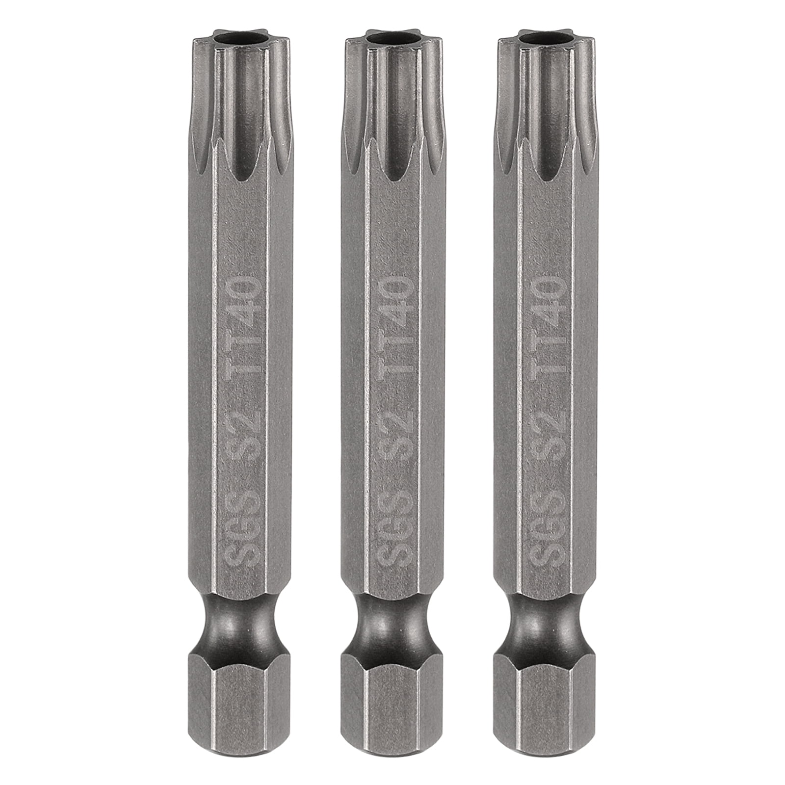 Uxcell 3pcs TT40 Security Torx Head Screwdriver Bit 2" (50mm) Long 1/4 ...