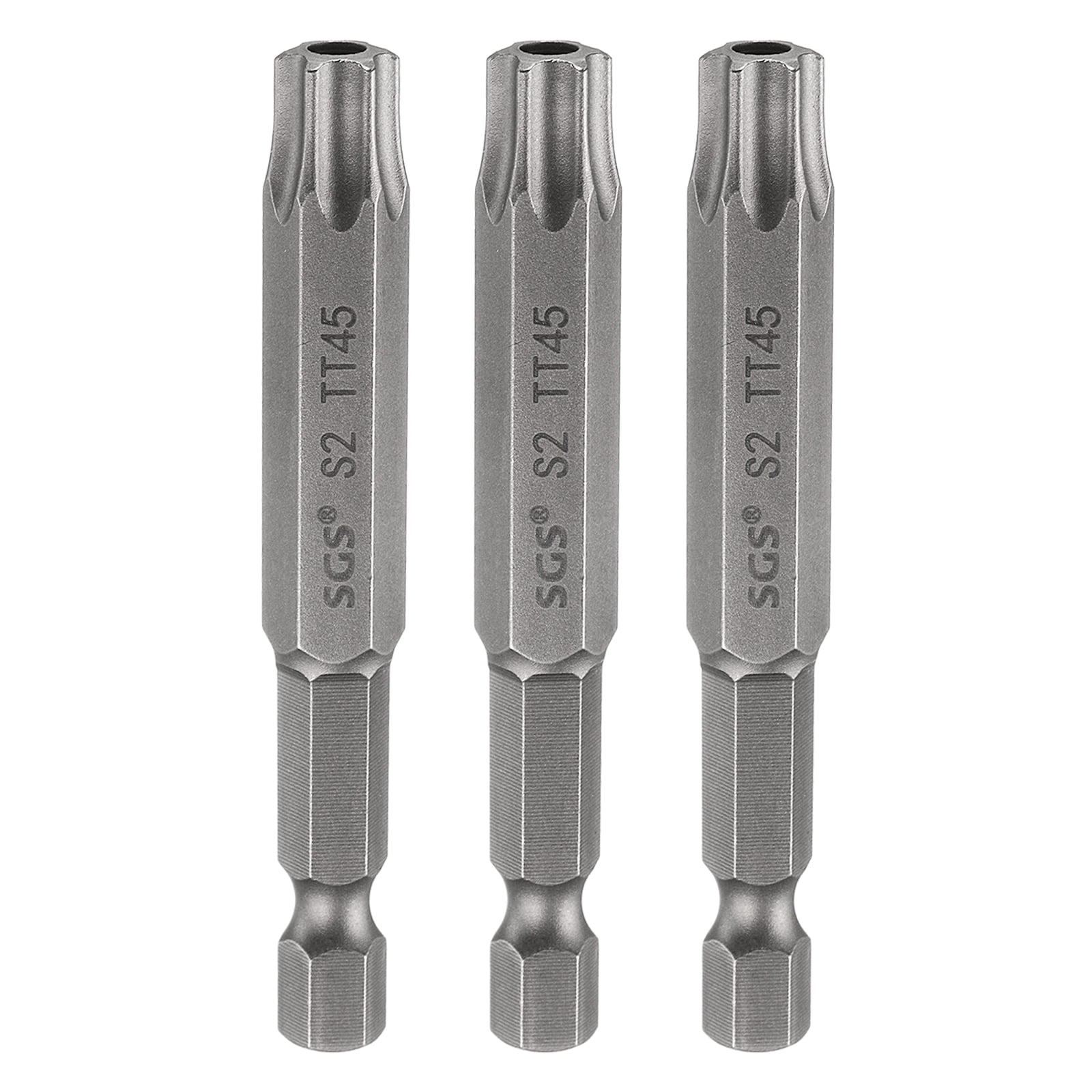 Uxcell 3pcs TT45 Security Torx Head Screwdriver Bit 2.56" (65mm) Long 1 ...