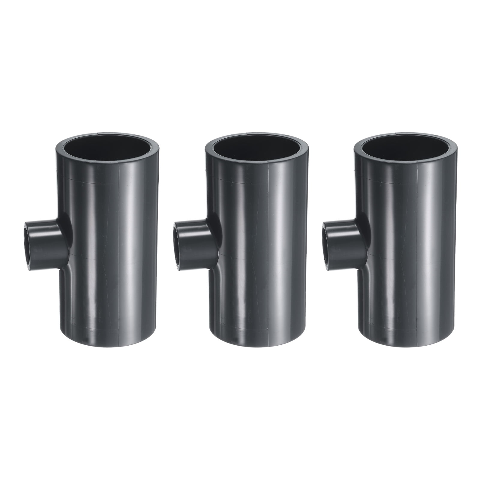 Uxcell 3pcs Tee PVC Fitting 1-1/2 x 1/2" 3 Way Connector Pipe Coupling ...