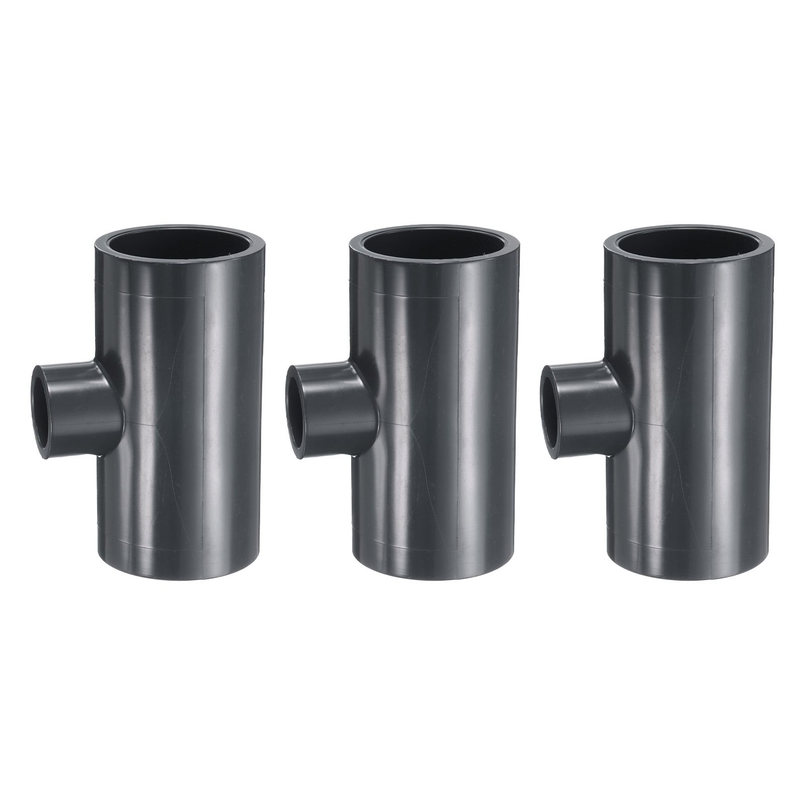 Uxcell 3Pcs Tee Fitting 1-1/2 x 1" 3 Way Connector Pipe Coupling ...