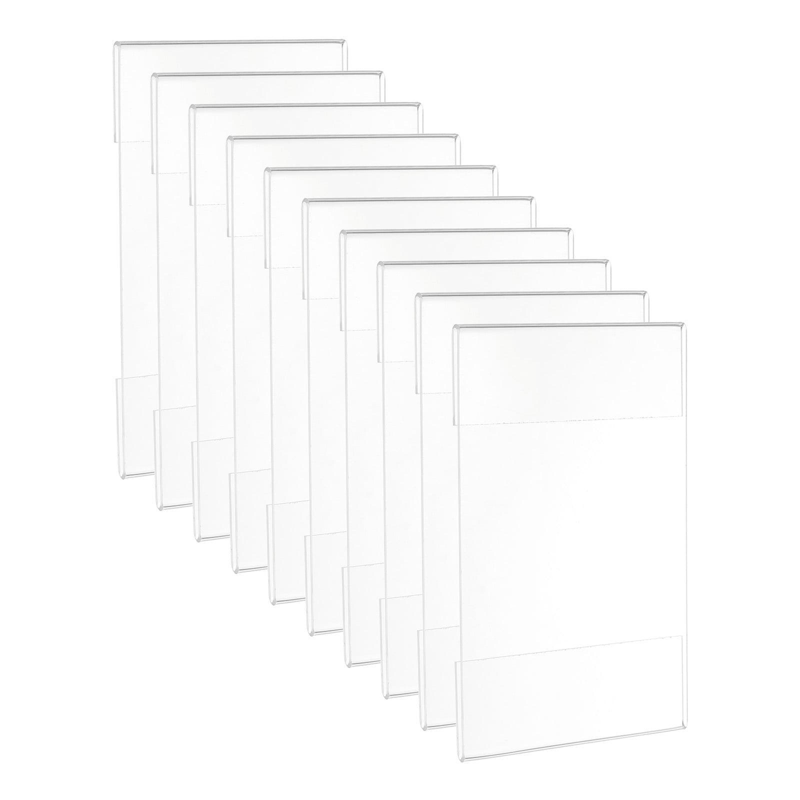 Uxcell 3x4.5" Wall Mount Acrylic Sign Holder, Vertical Display Frame ...