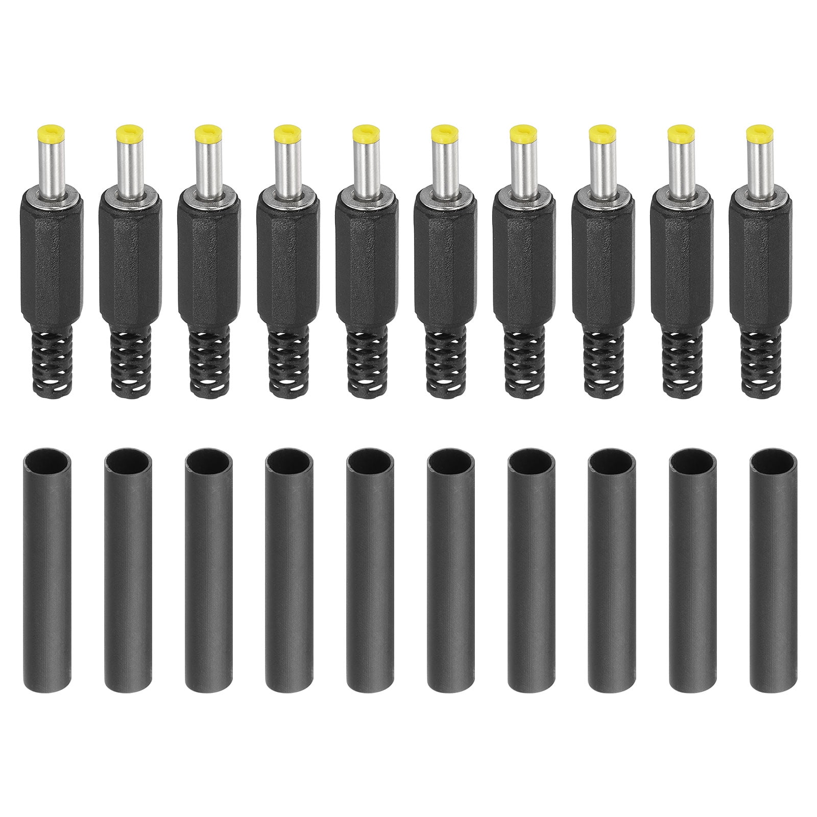 Uxcell 4.0x1.7mm DC Male Plug, 10 Pack DIY DC Barrel Connector with ...