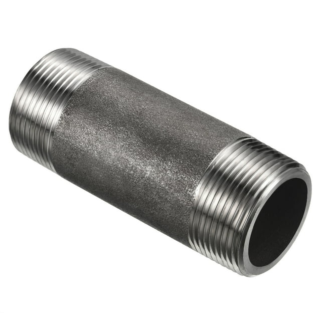 Uxcell 4" 1-1/4 NPT Carbon Steel Male Threaded Cast Double Fitting ...
