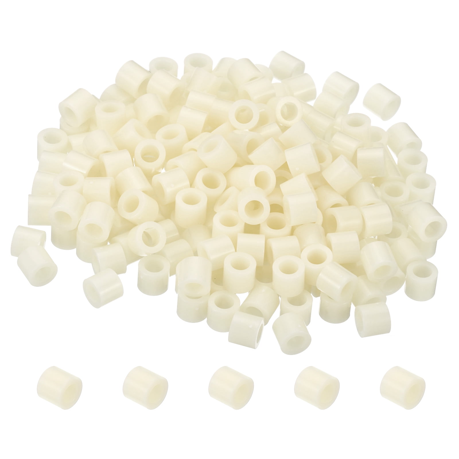 Uxcell 4.2mm ID x 7mm OD x 6mm L Round Spacers Washers, 200 Pack ABS ...