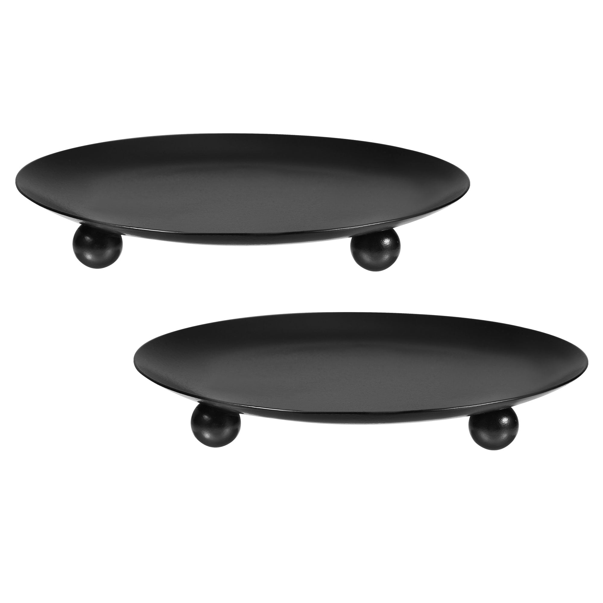 Uxcell 4.3" Dia Iron Round Decorative Candle Plate Base Holders for LED ...