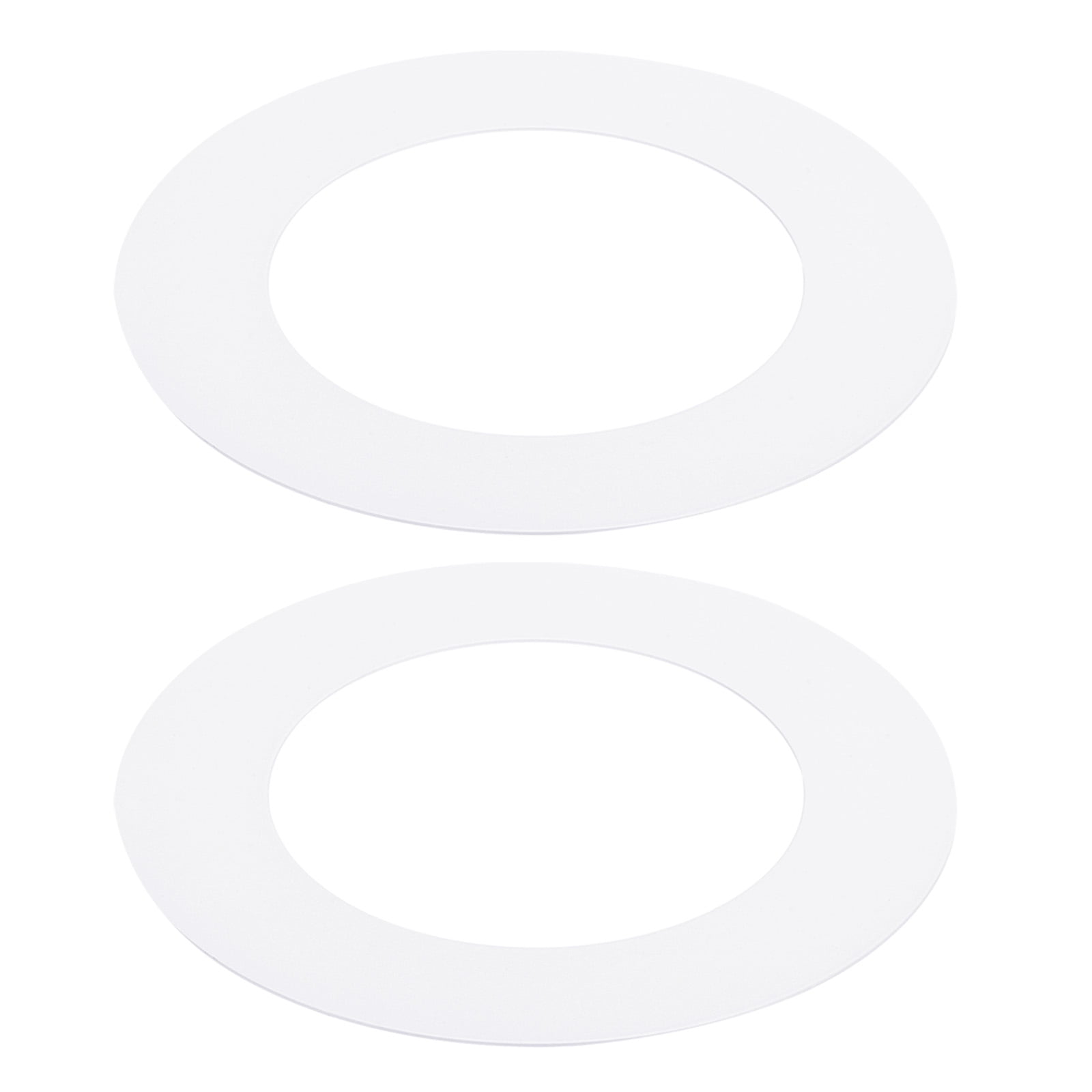 Uxcell 4.3" ID 6.8" OD Goof Rings for Recessed Light Gloss White Goof ...