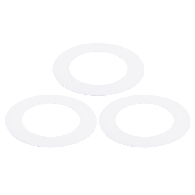 Uxcell 4.3" ID 6.8" OD Goof Rings for Recessed Light Gloss White Goof ...