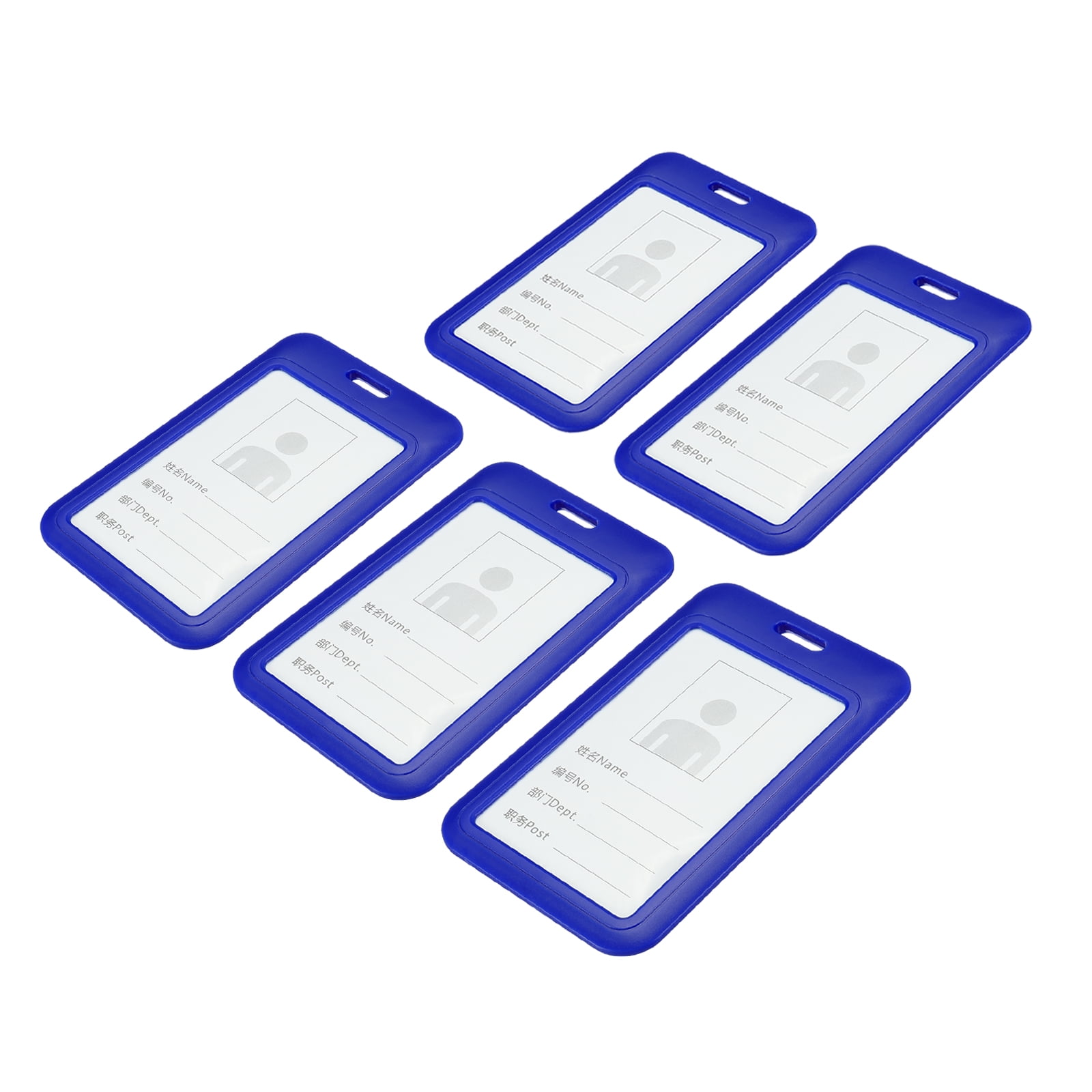 Uxcell 4.3x2.8 Inch Vertical ABS Slide Cover ID Badge Holders Name Tags ...