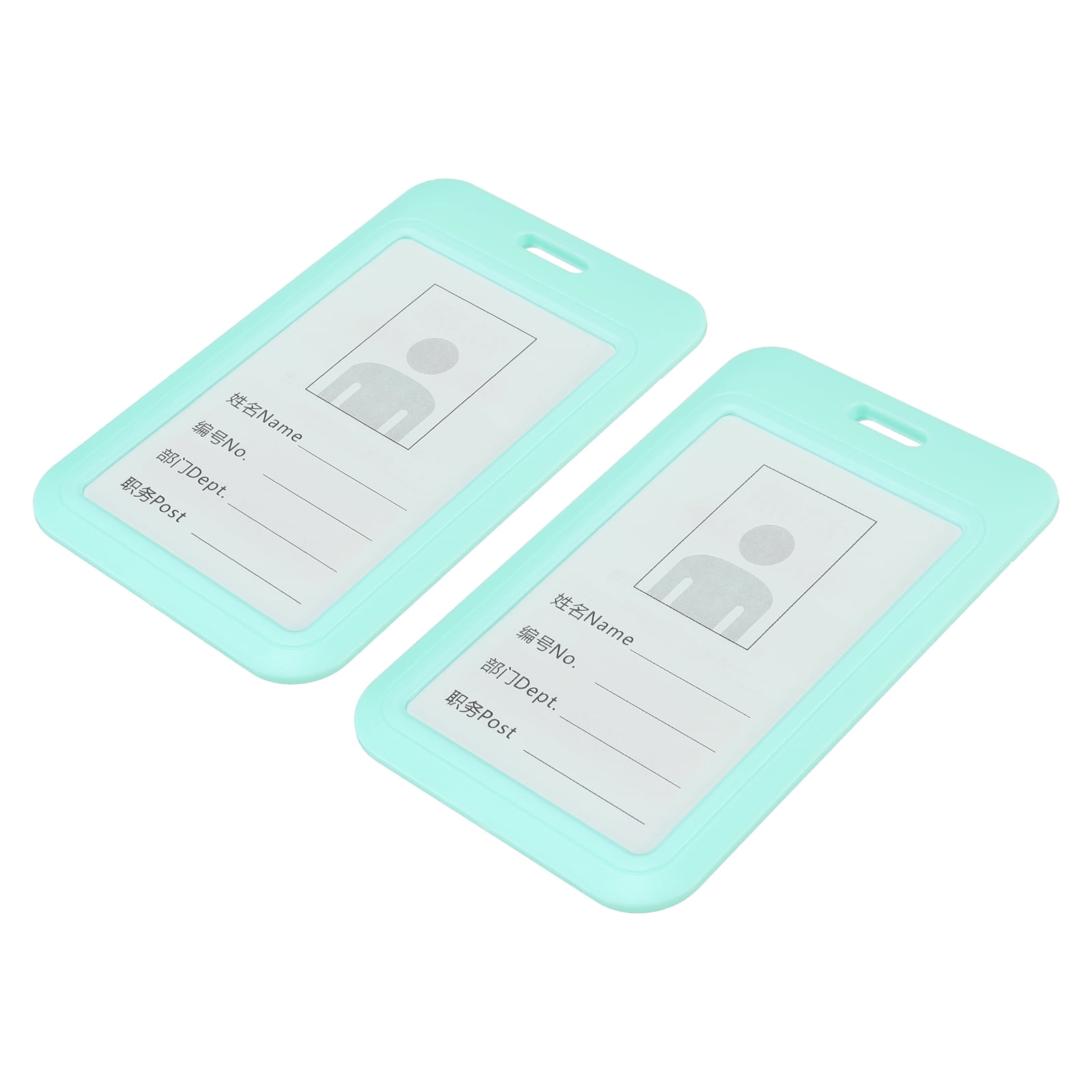 Uxcell 4.3x2.8 Inch Vertical ABS Slide Cover ID Badge Holders Name Tags ...