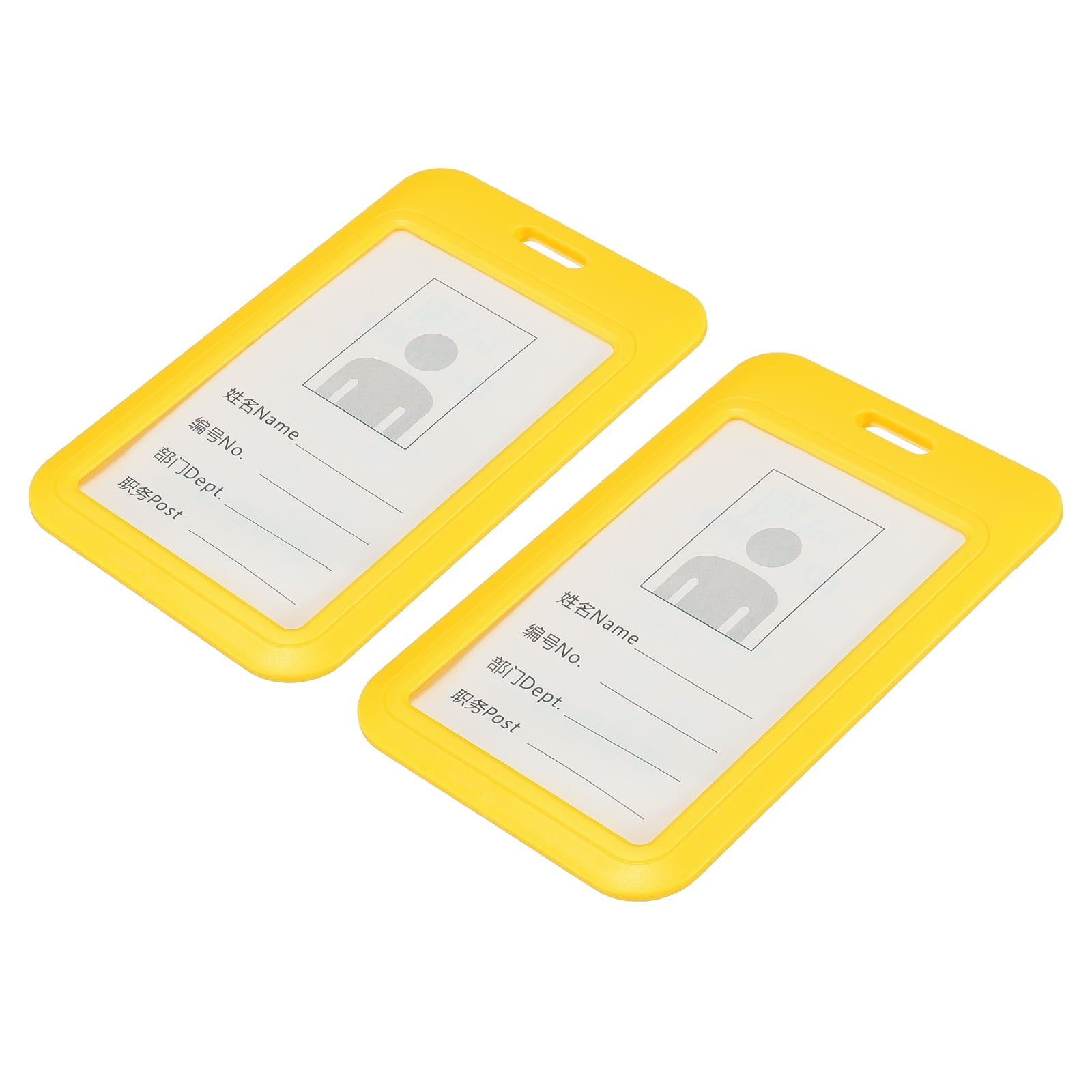 Uxcell 4.3x2.8 Inch Vertical ABS Slide Cover ID Badge Holders Name Tags ...