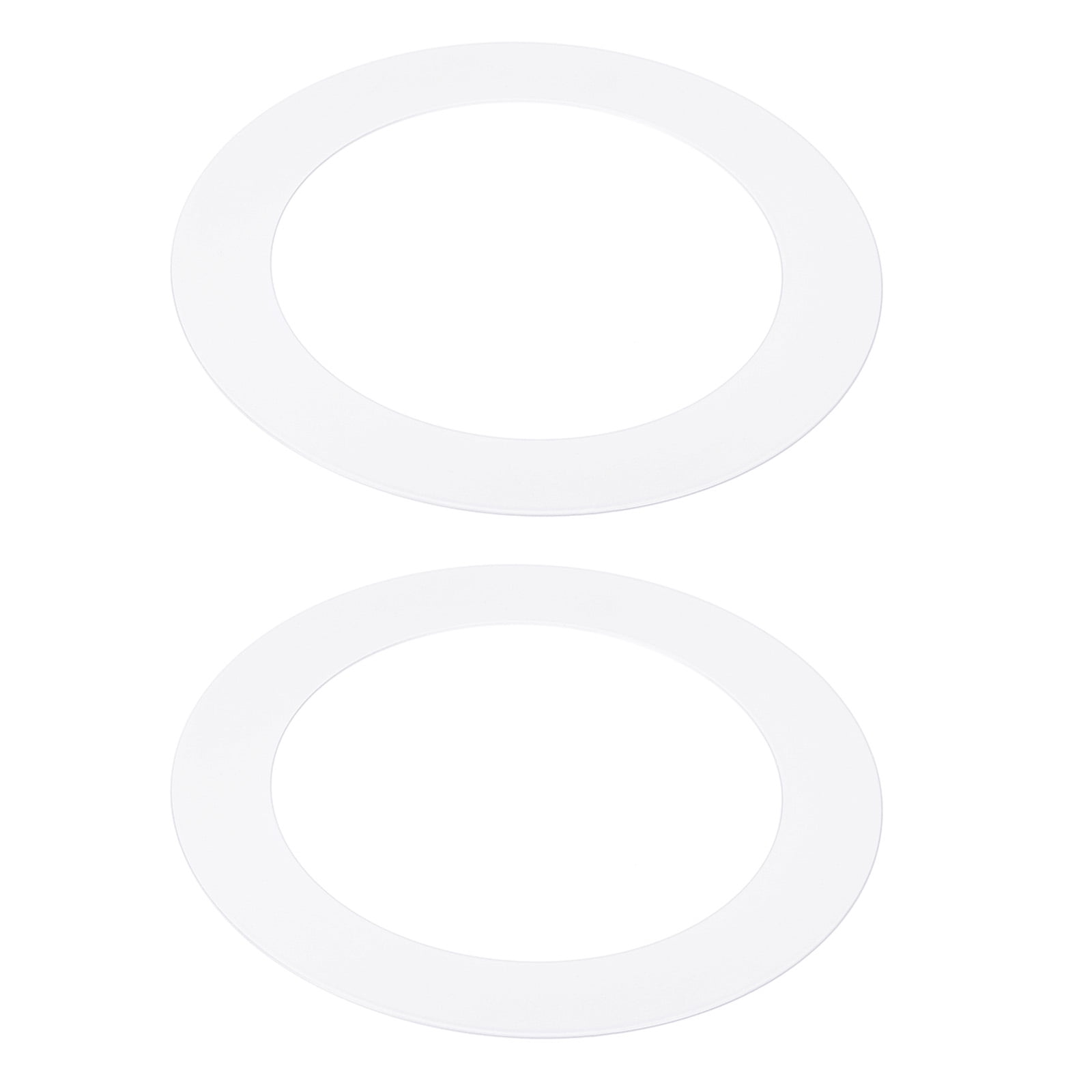 Uxcell 4.5" ID 6.3" OD Goof Rings for Recessed Light Gloss White Goof ...