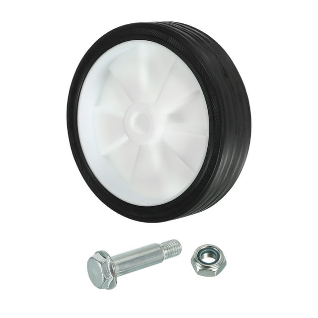 Uxcell 4.5" Universal Air Compressor Wheel with 0.5" Hole, White, Black ...