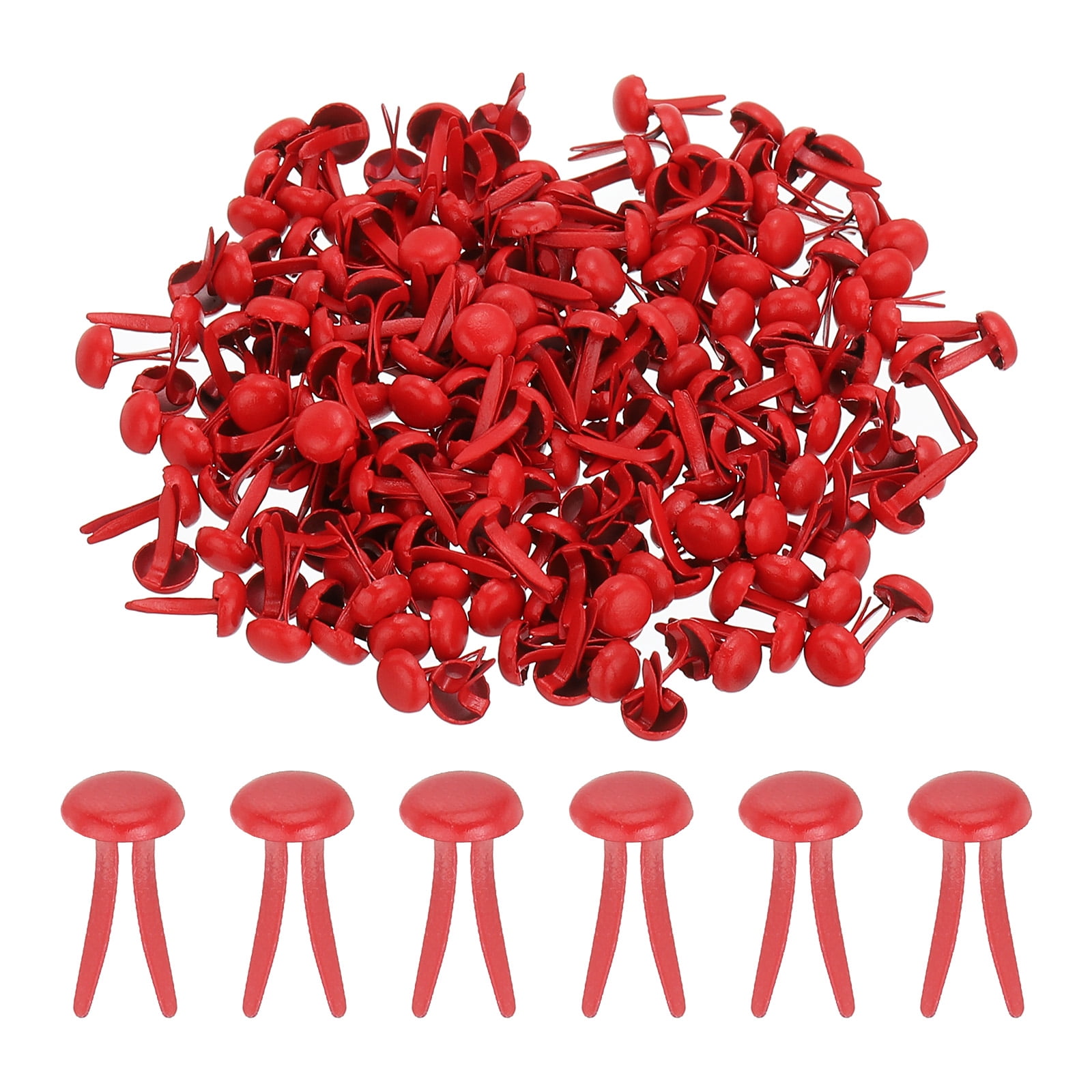 Uxcell 4.5 x 8 mm Mini Brads for Paper Crafts, 300 Pcs Paper Fastener ...