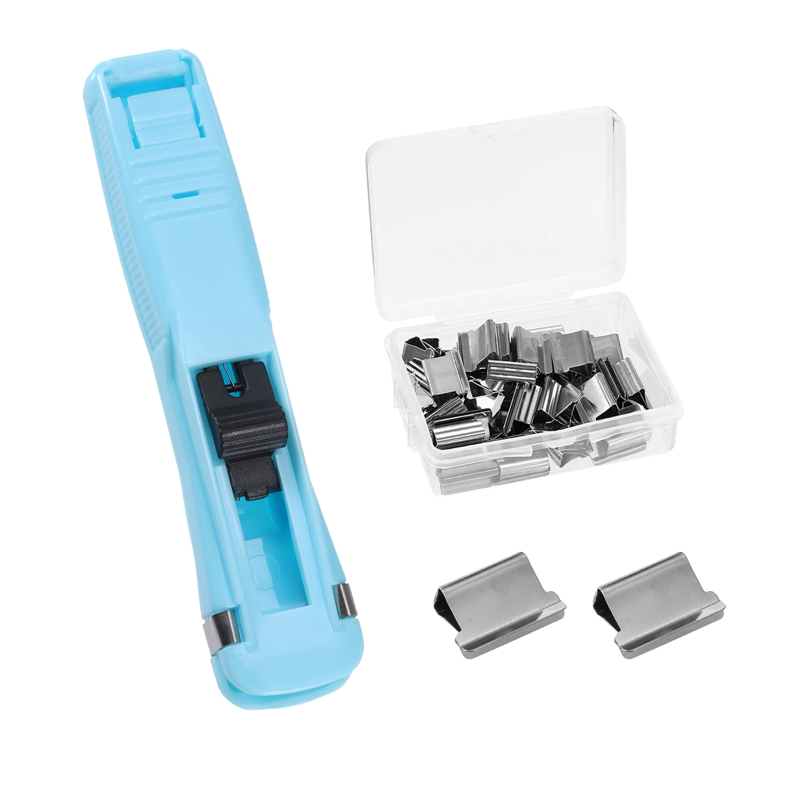Uxcell 4.53" x 0.98" Dispenser, 1Pcs Binder with 50Pcs Clips for Fixing ...