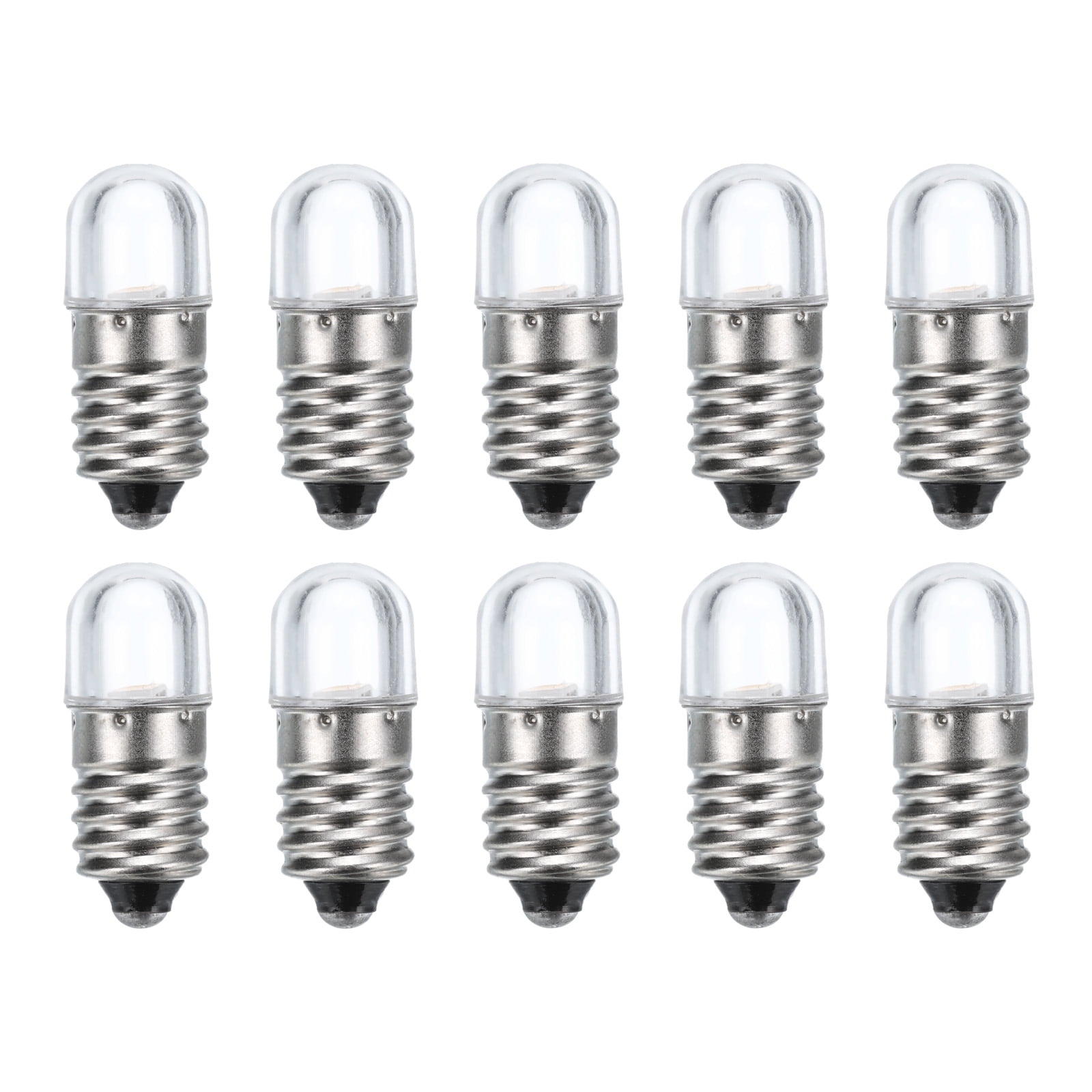 Uxcell 4.5V/0.11A E10 Mini LED Light Bulbs, 10Pcs Miniature Screw Bulbs ...